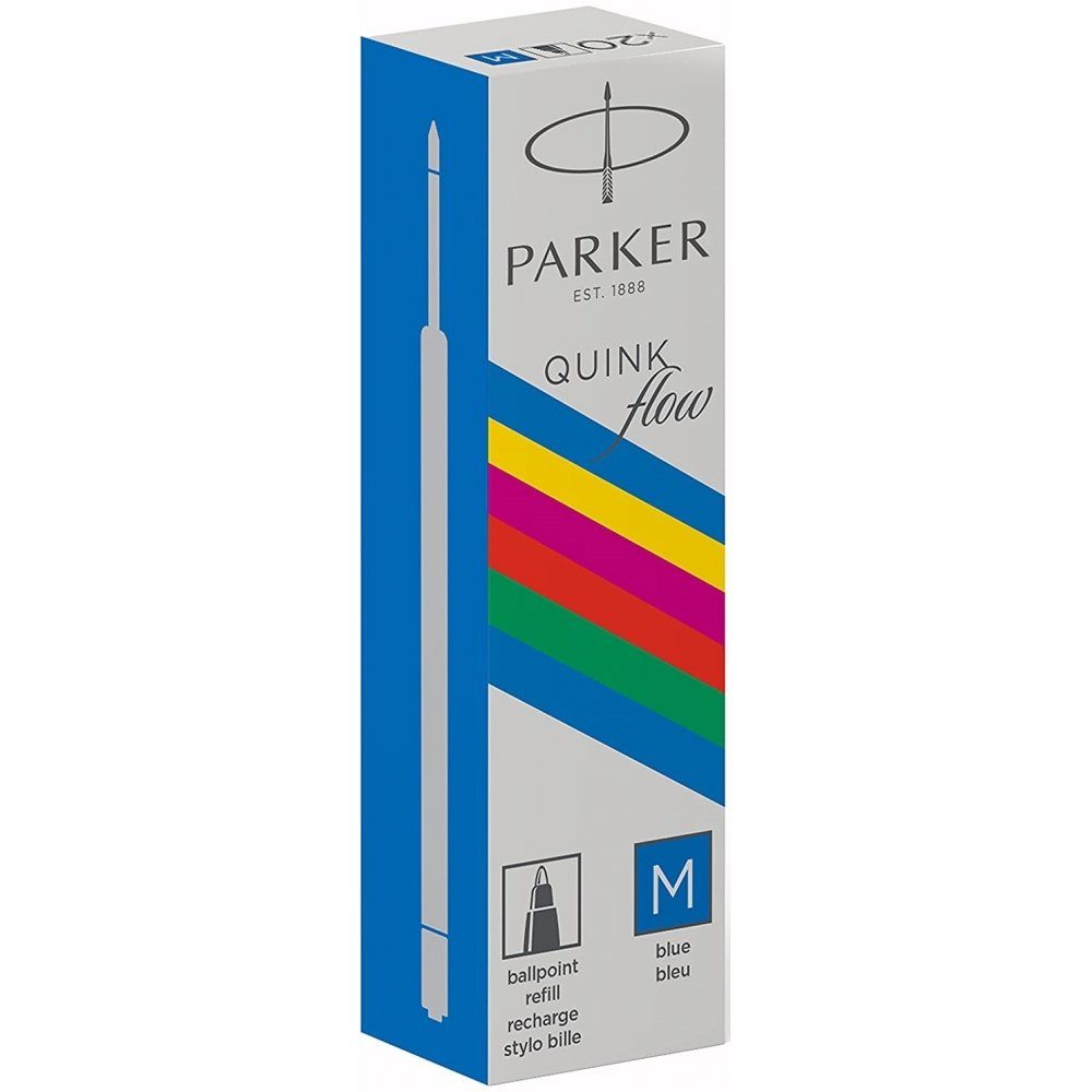 Parker Kugelschreibermine QUINKflow Basic 1er M - Kugelschreibermine - blau, Metallspitze für ...
