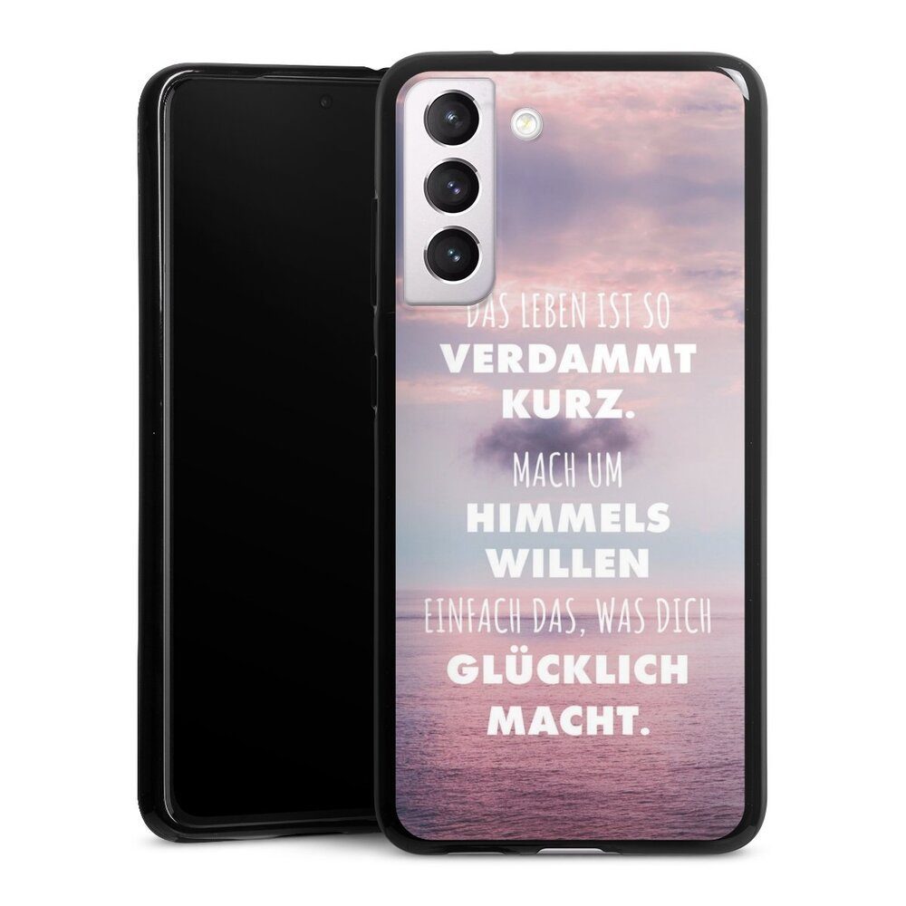 Deindesign Handyhülle Glück Spruch Statement Das Leben Ist So Verdammt