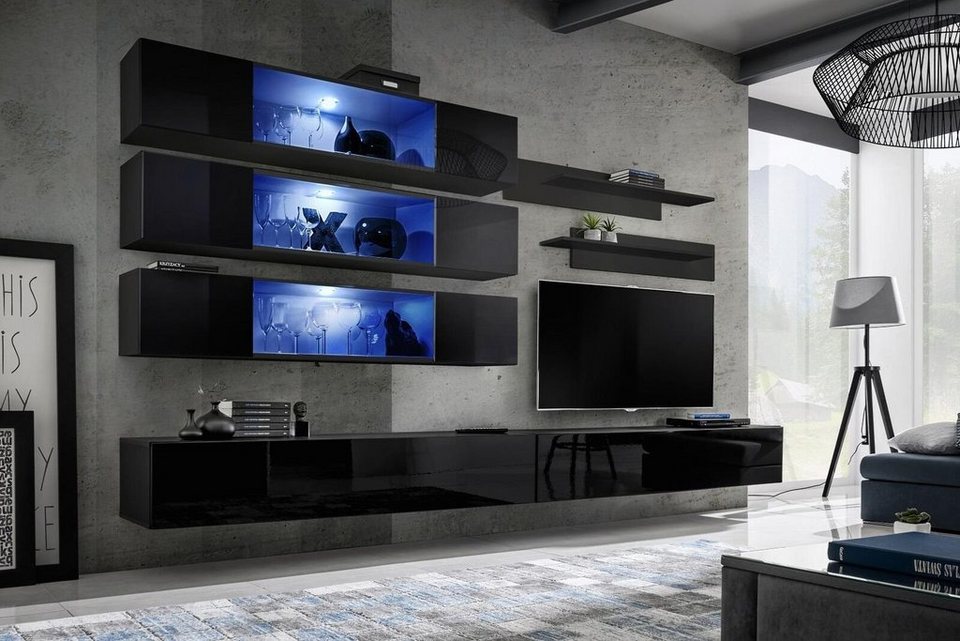 Jvmoebel Wohnzimmer Set Wohnwand Rtv Wohnzimmer Möbel Sideboard