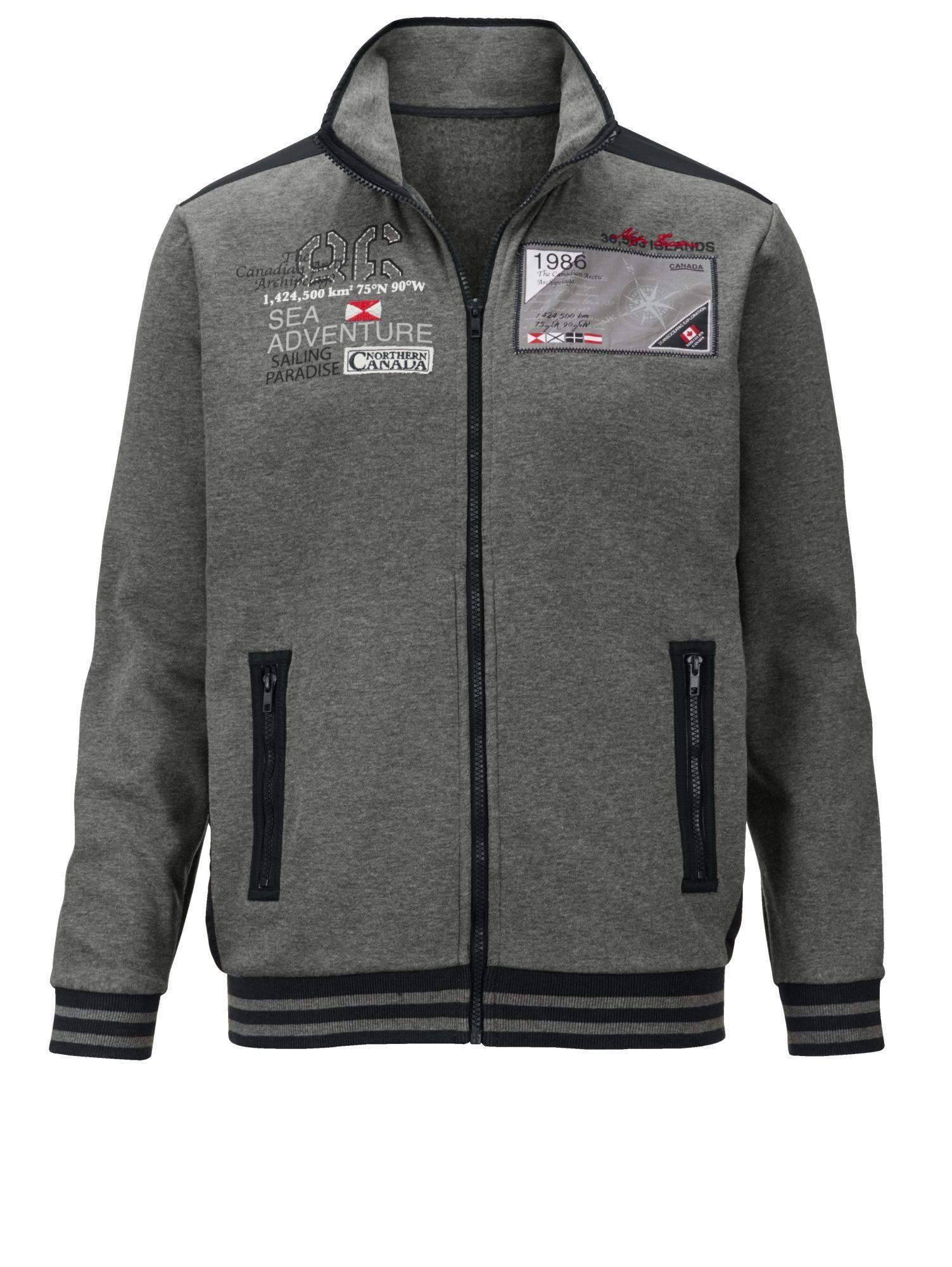 Men Plus By Happy Size Sweatjacke Mit Webbesatz Online Kaufen Otto