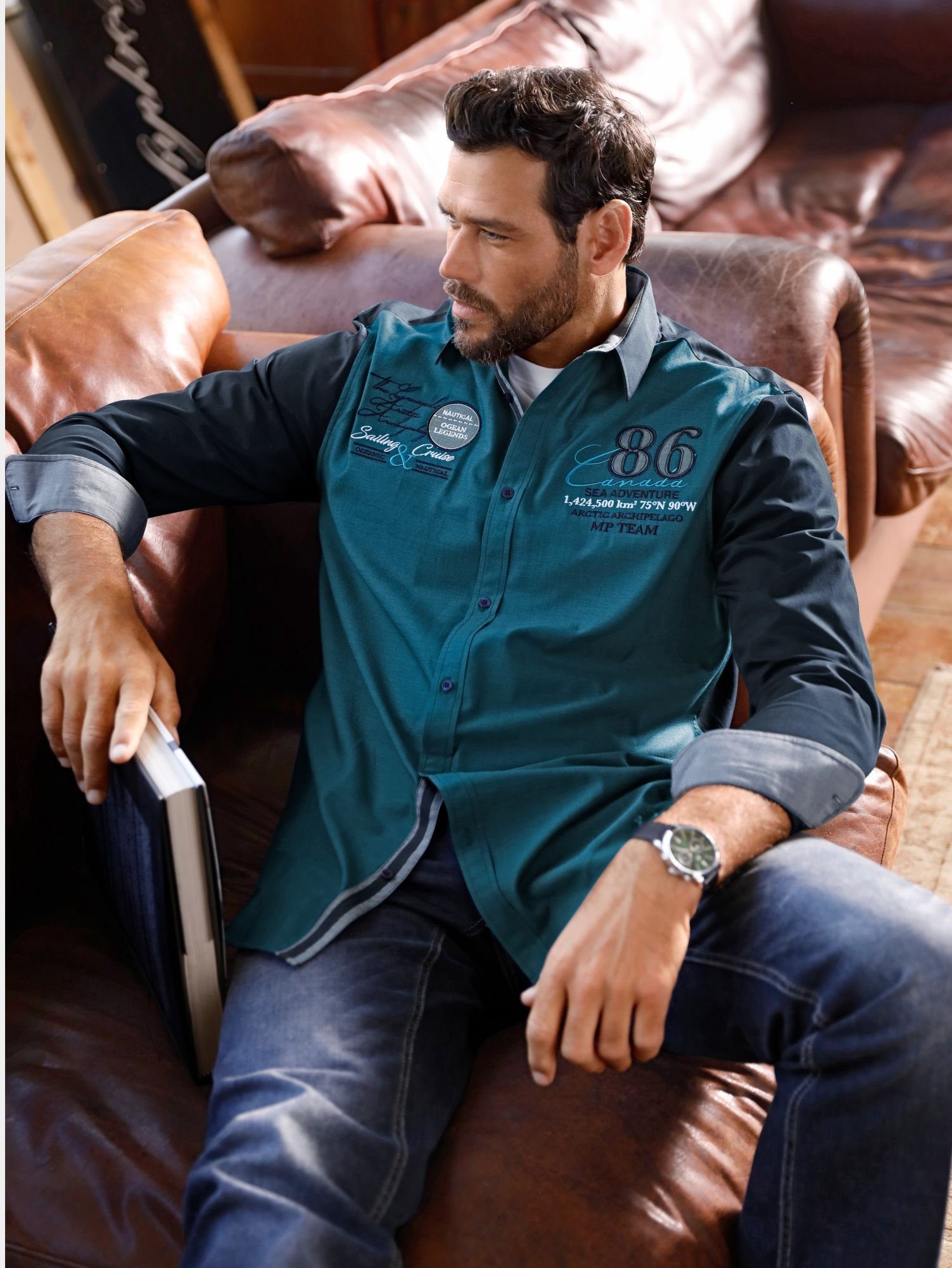 Men Plus By Happysize Men Plus By Happy Size Langarmhemd Reine
