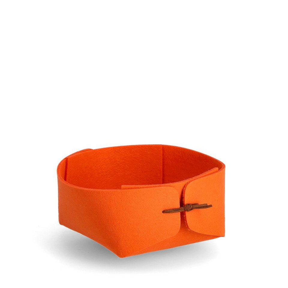 Zeller Present Aufbewahrungskorb, Filz, orange, ca. 13,5 x 13,5 x 7,5 cm Zeller Present Aufbewahrungskorb, Filz, orange, ca. 13,5 x 13,5 x 7,5 cm