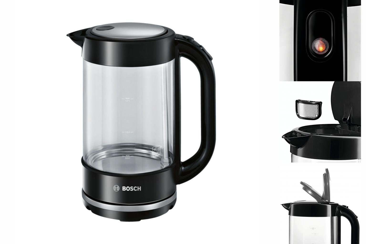 BOSCH Wasserkocher Bosch Teekanne BOSCH TWK70B03, 1,7 l, 2400 W