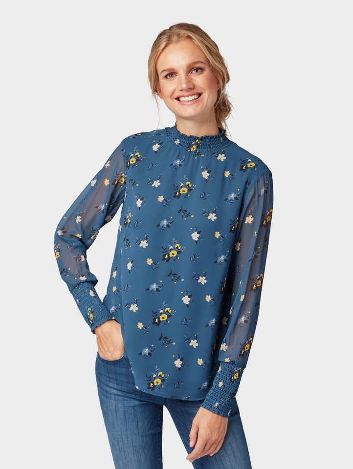 Tom Tailor Kurzarmbluse Bluse Mit Blumenmuster Otto