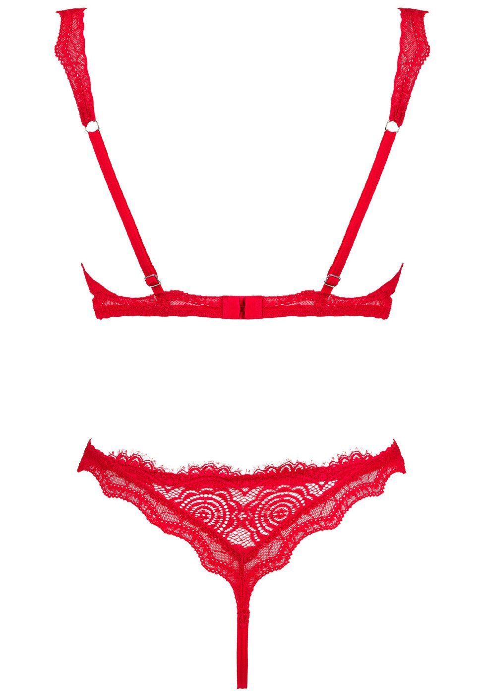 Obsessive Set: Bügel-BH Ouvert Dessous-Set: BH und String mit Spitze ...