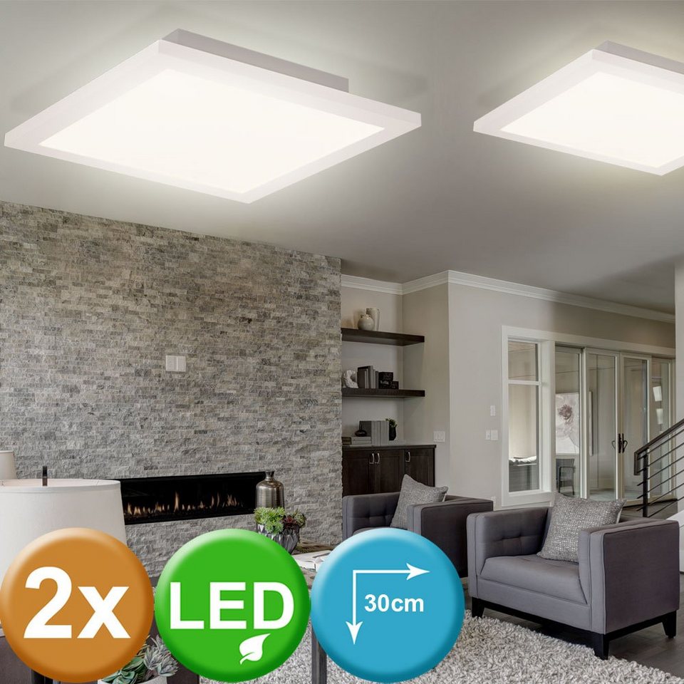 Etc Shop Deckenleuchte 2er Set Led Decken Lampe Ein Aufbau Strahler