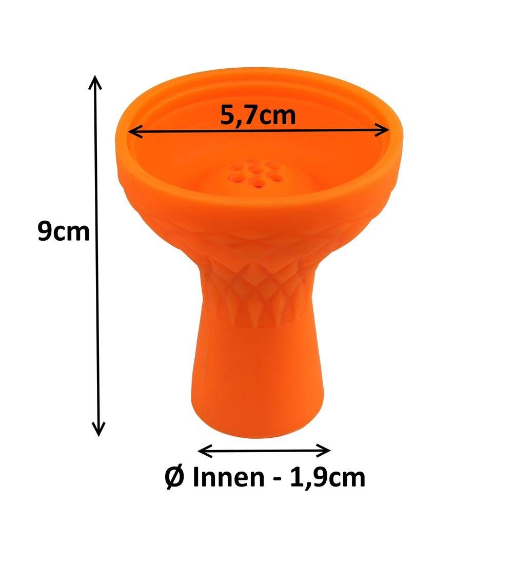 BAYLI Anzündkamin 4x Premium Shisha Kopf aus Silikon, Silikonkopf für ...