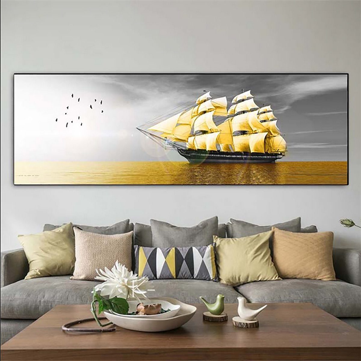 TPFLiving Kunstdruck (OHNE RAHMEN) Poster - Leinwand - Wandbild, Landschaft - Meer, Ozean See ...