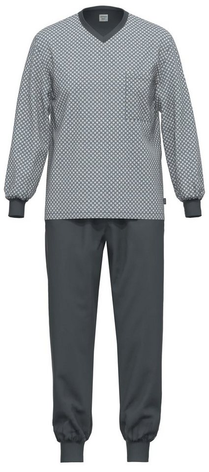 Ammann Schlafanzug Herren Pyjama 2 Tlg Baumwolle