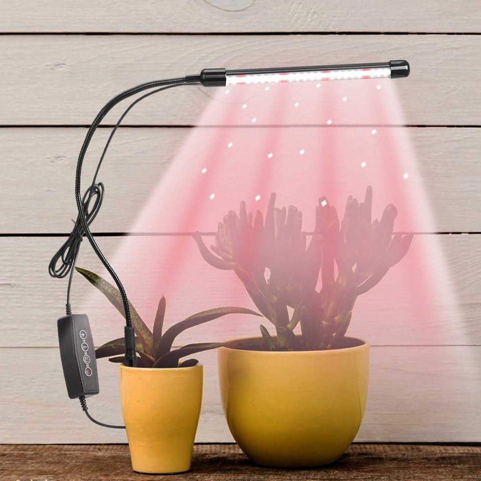 Rosnek Pflanzenlampe 8rot40weiß Leds Dimmbar 360° Flexibel Timer
