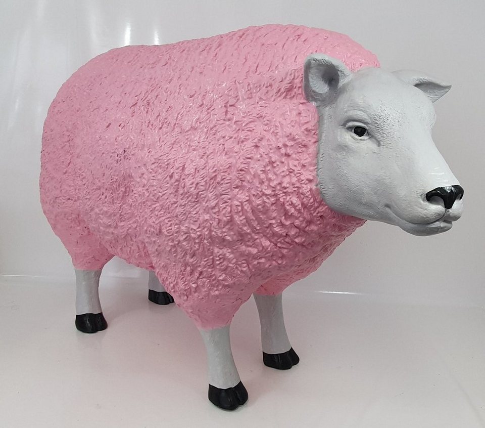 Trend Line Gartenfigur Dekofigur Schaf Groß Rosa 68 X 42 X 100 Cm