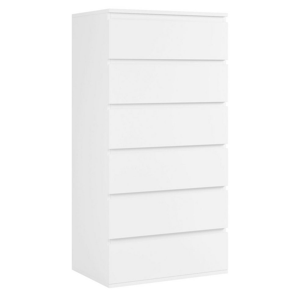 Homfa Kommode Sideboard Mit 6 Schubladen Schubladenschrank Holz