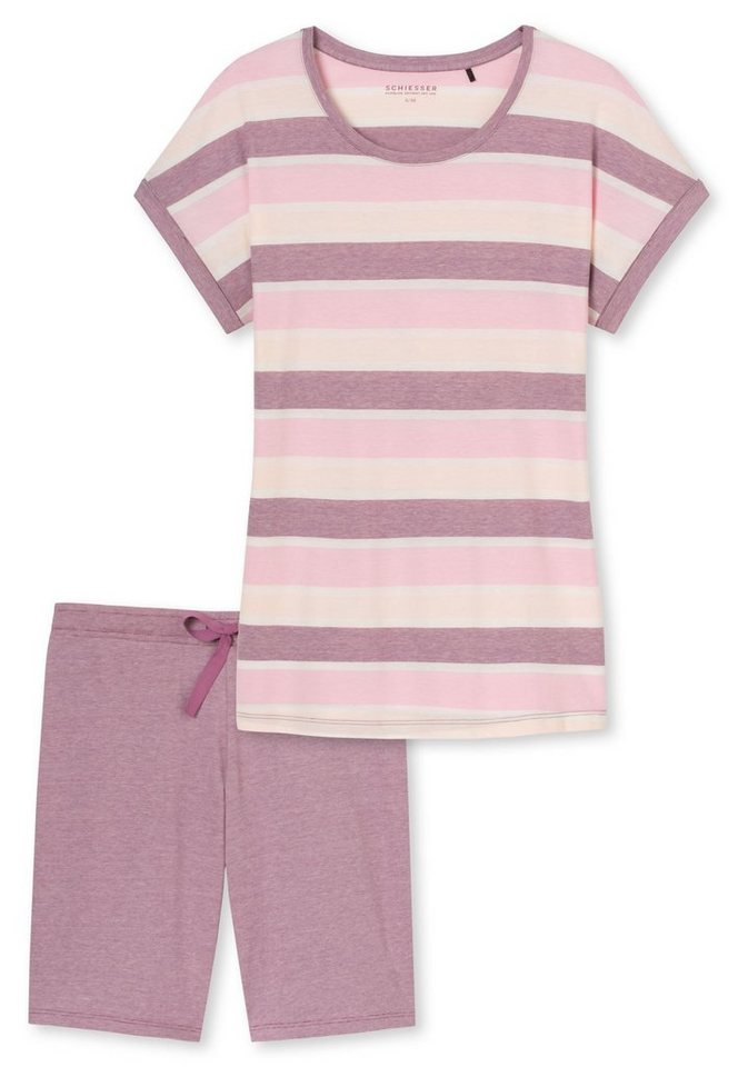 Schiesser Pyjama Damen Schlafanzug Set Kurz Shorty Bermuda « Online