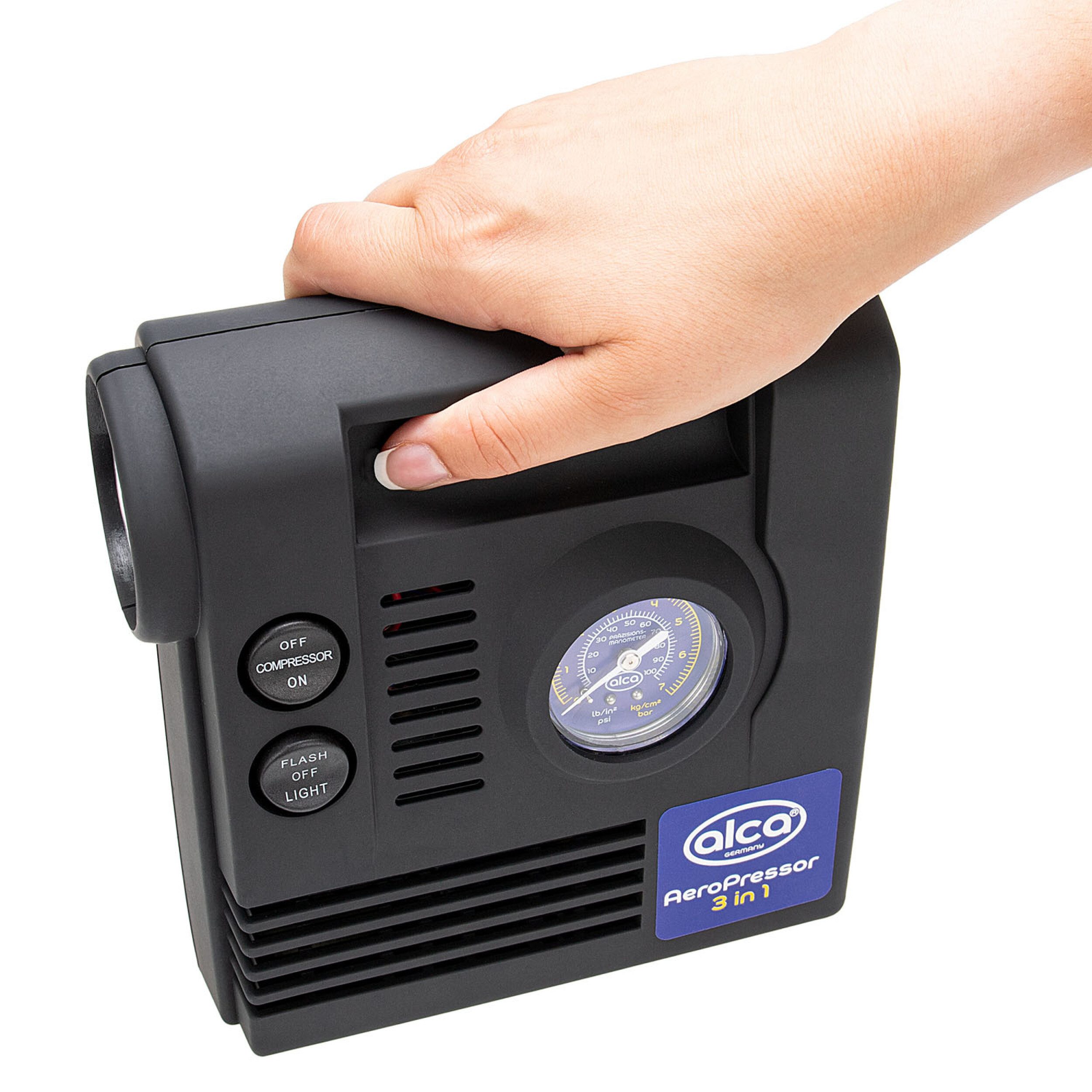 alca Kompressor Auto Kompressor mini 3in1 mit Licht, elektrische ...