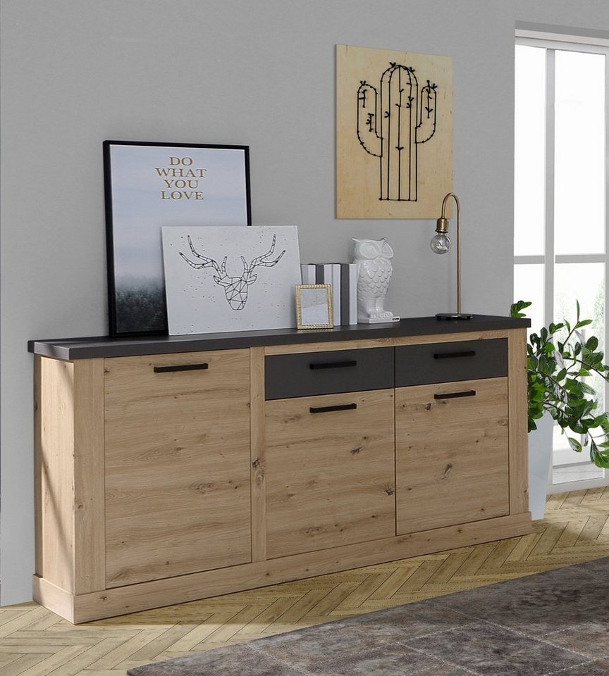 Newroom Sideboard Chloey Sideboard Artisan Eiche Und Grau Modern