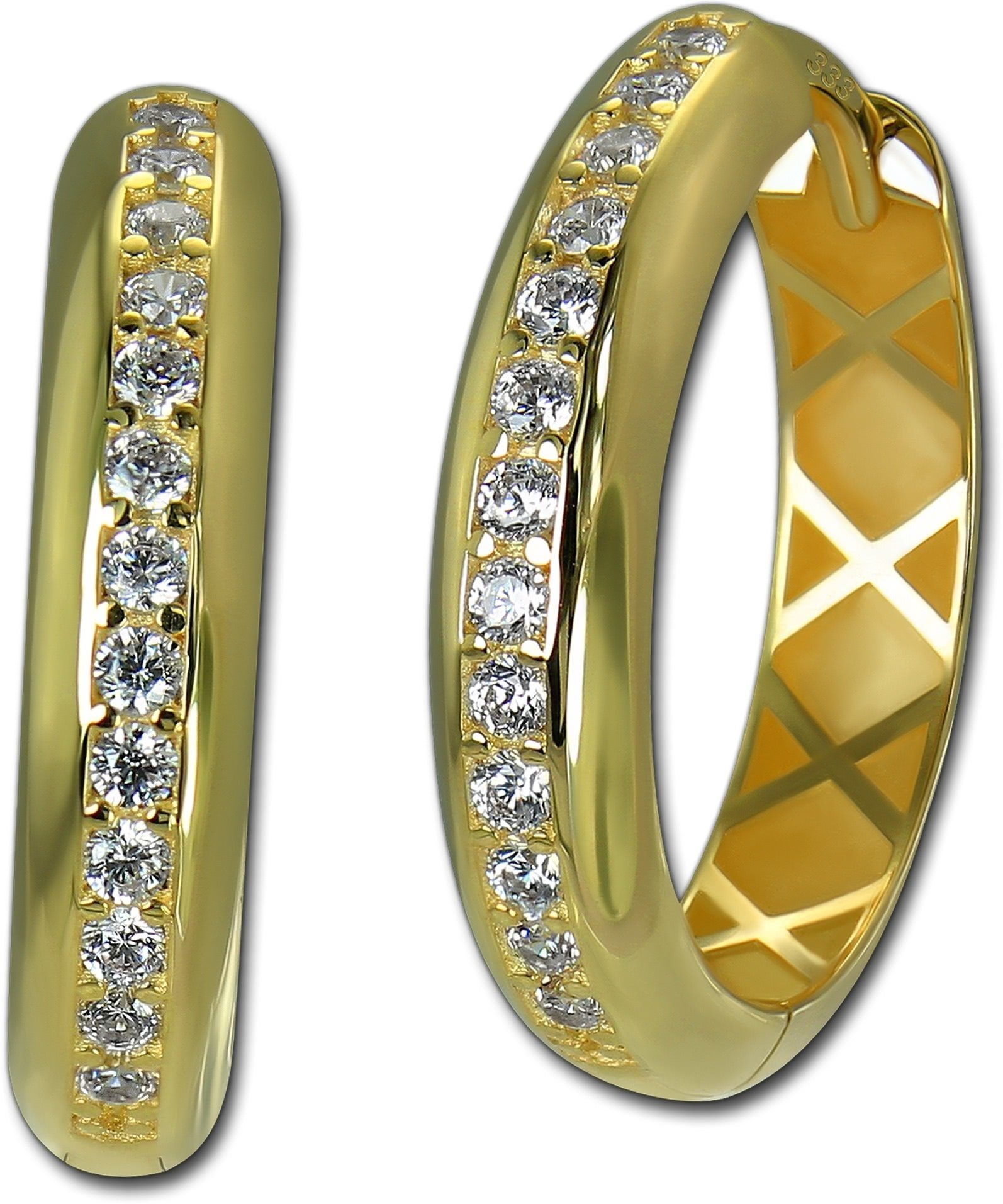 GoldDream Paar Creolen GoldDream Creole Beauty Zirkonia (Creole), Damen Creolen Beauty 333 ...