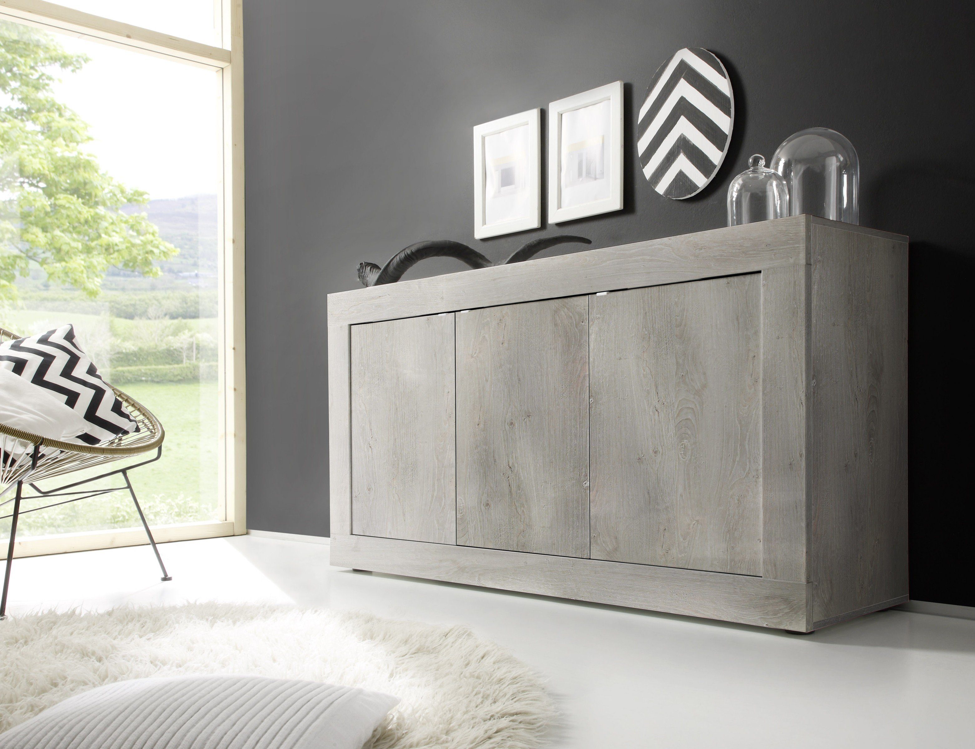 Möbelando Sideboard Belinda Bxhxt 160x86x43 Cm In Holzstruktur