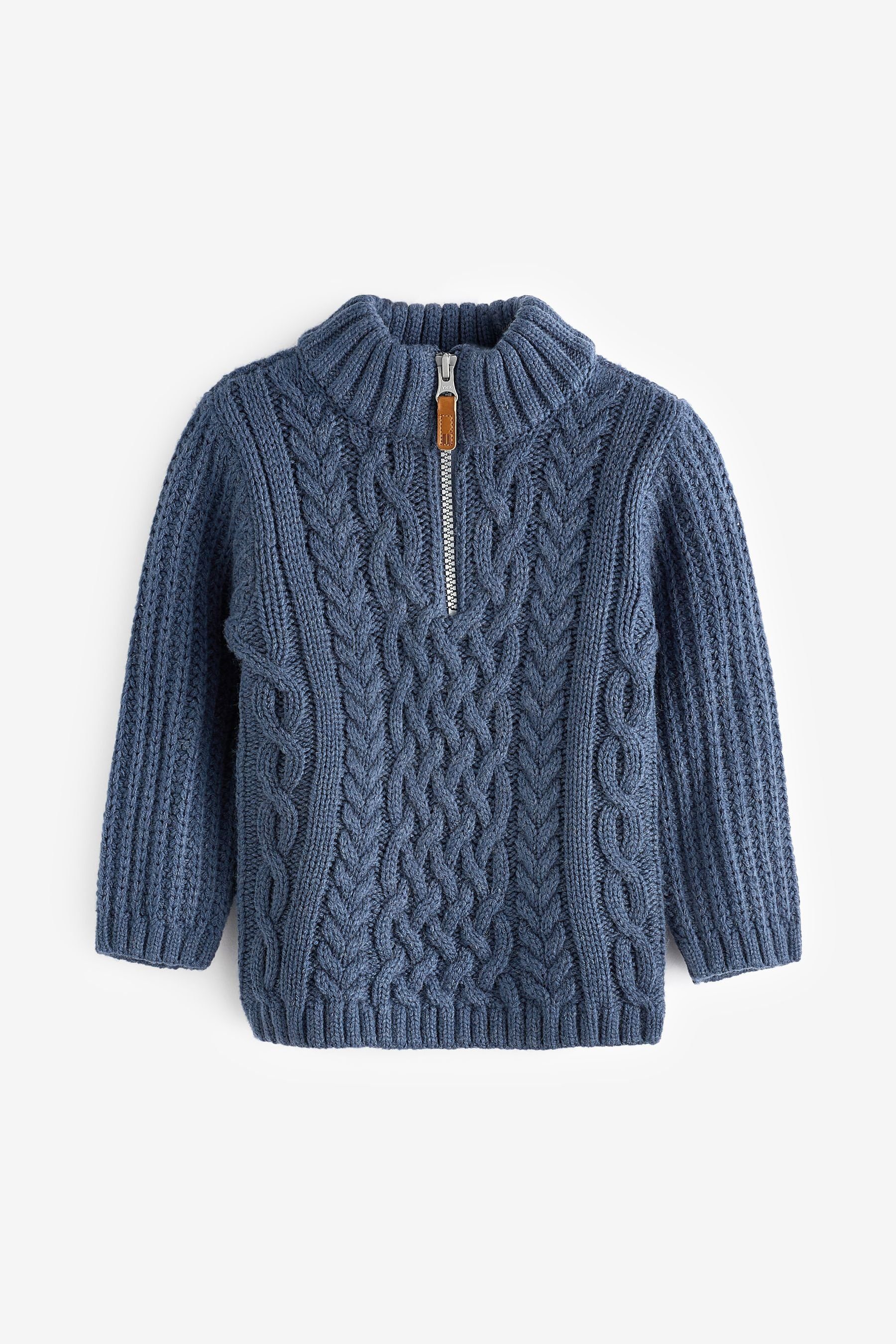 Next Troyer Pullover Mit Rv Kragen Und Zopfmuster 1 Tlg