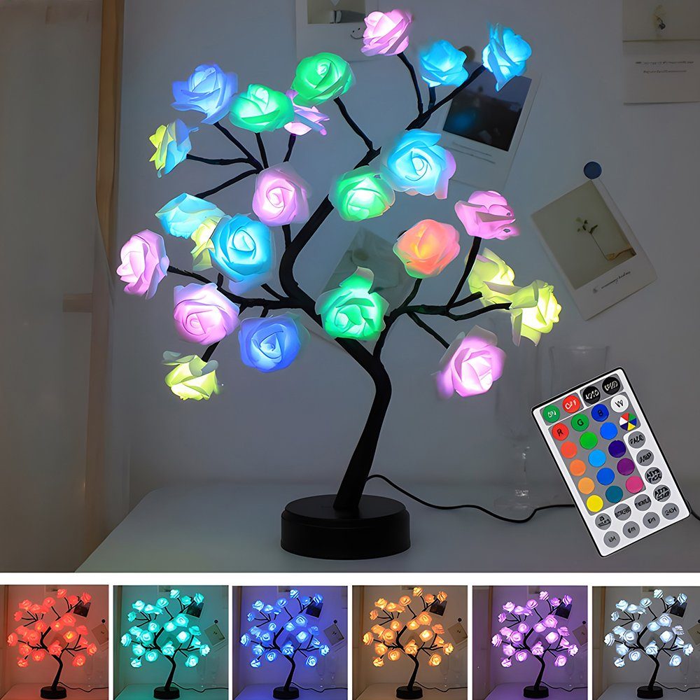 MUPOO LED Baum LED Rosenbaumlicht RGB LED Baum Leuchtbaum USB ...
