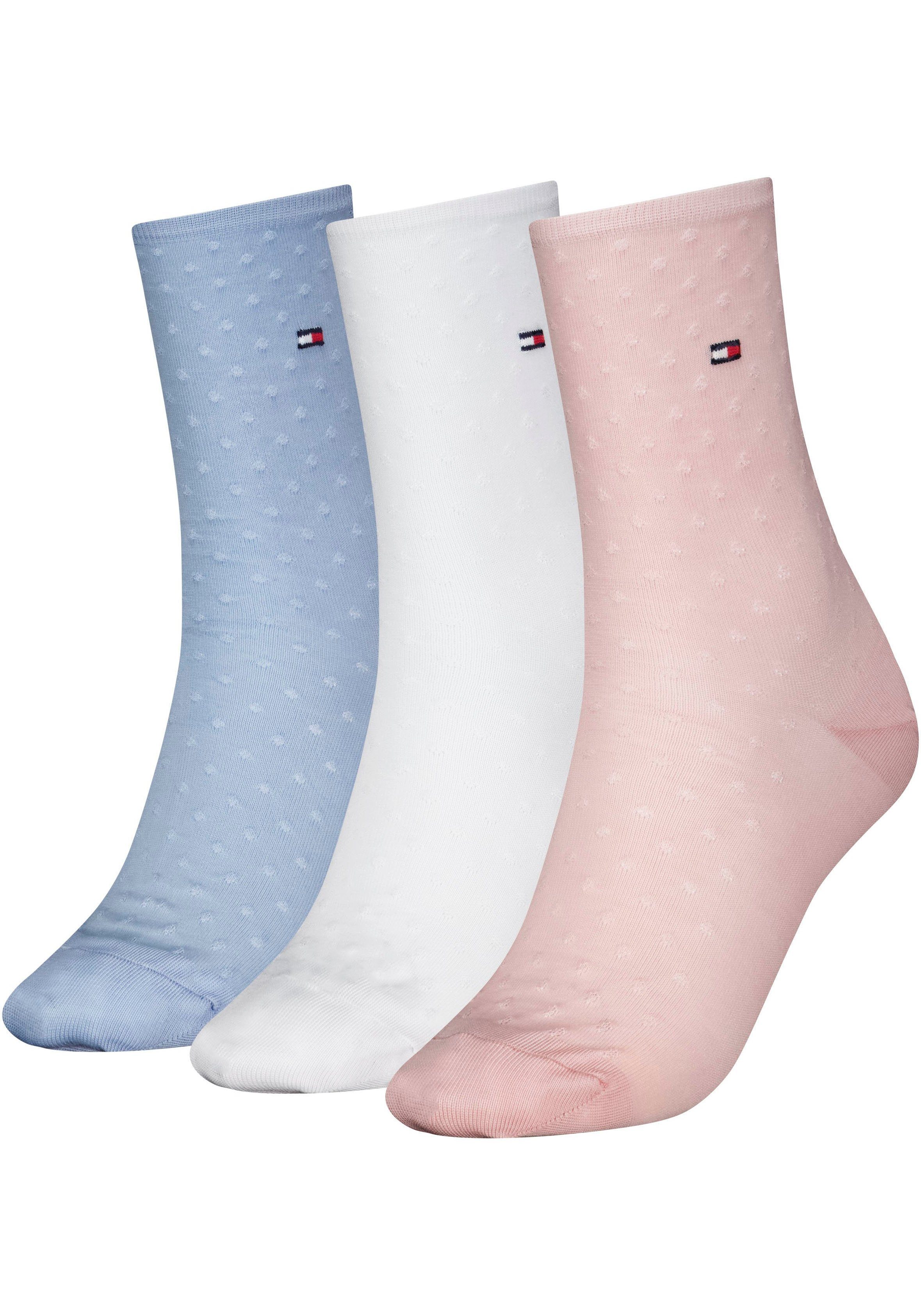 Tommy Hilfiger Strumpfe WOMEN SOCKS GIFTING DOT 3 Paar mit kleinen Punktchen