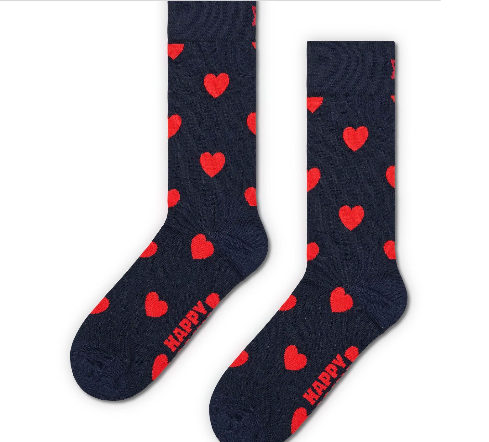 Happy Socks Freizeitsocken Heart Socken Atmungsaktive Gekämmte Baumwolle