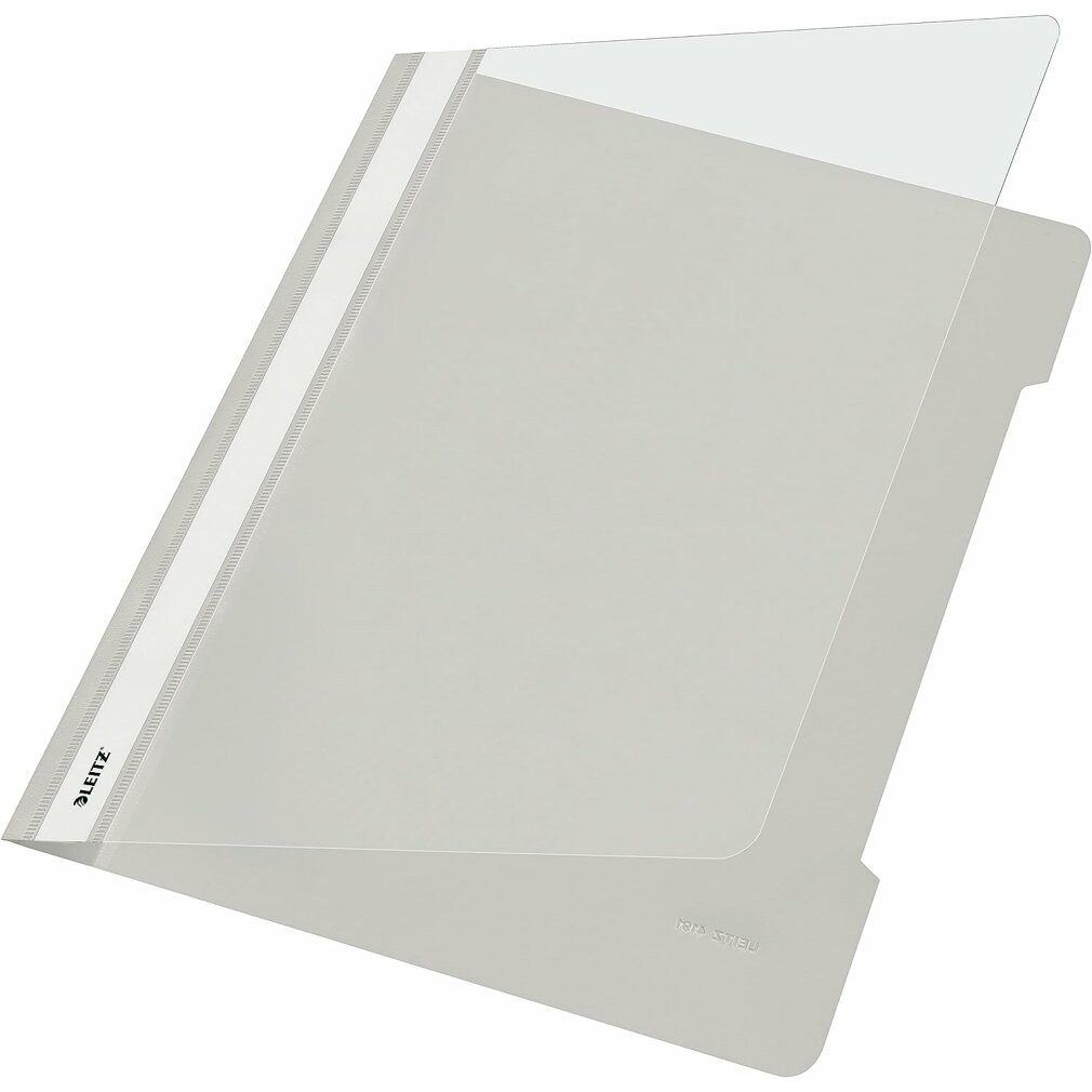LEITZ Fächermappe 25 Schnellhefter 4191 Kunststoff grau DIN A4