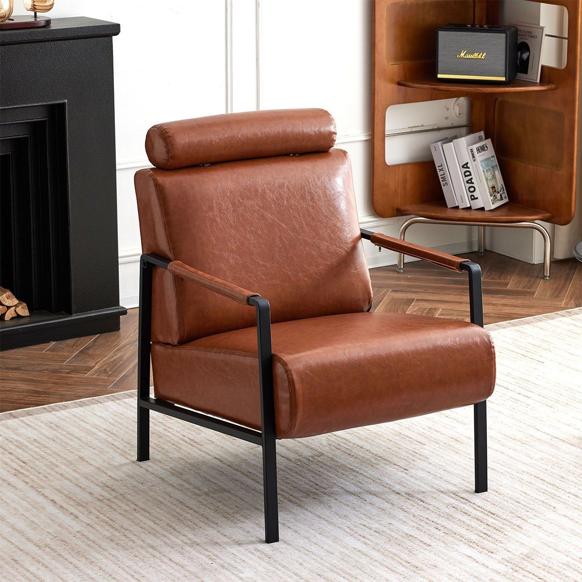 Xdeer Loungesessel Sessel Moderner Pu Lederstuhl Ohrensessel