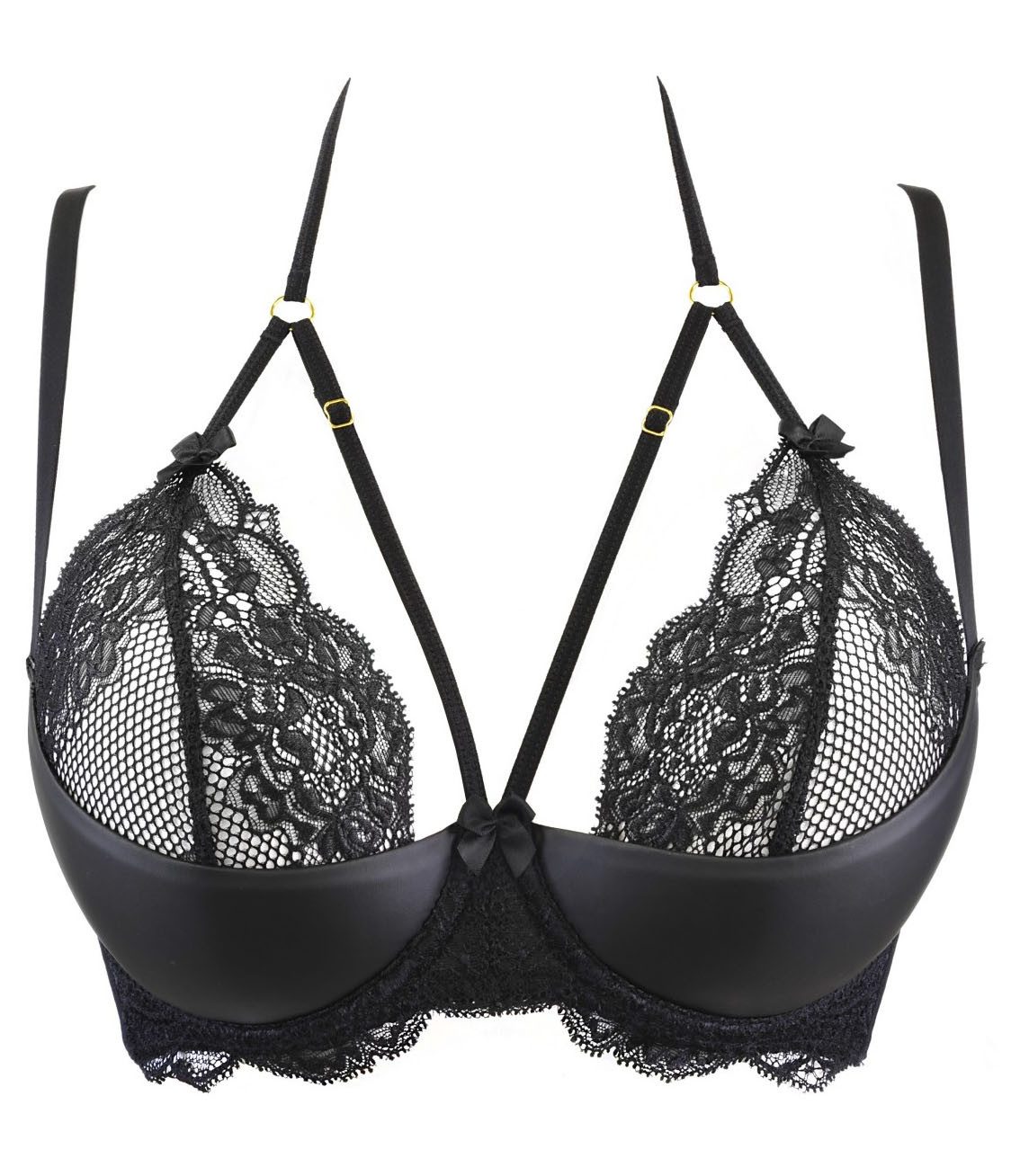 Axami Neckholder-BH mit Bügeln und eleganter Spitze