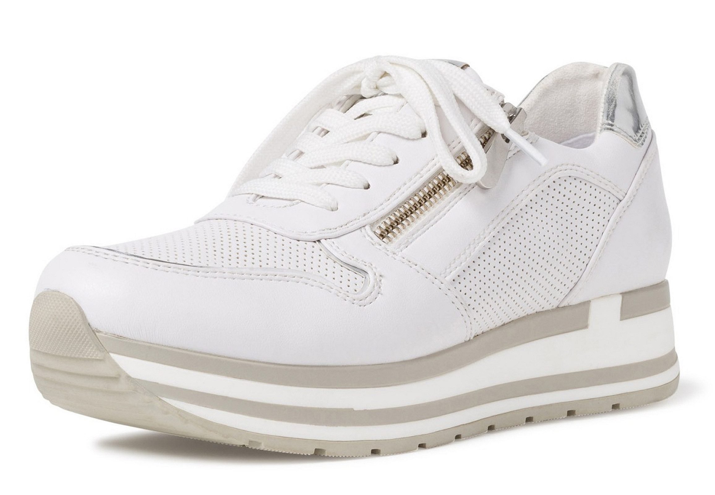 MARCO TOZZI 2-2-23717-34 Low-Top 197 WHITE COMB Sneaker, Laufsohle aus ...