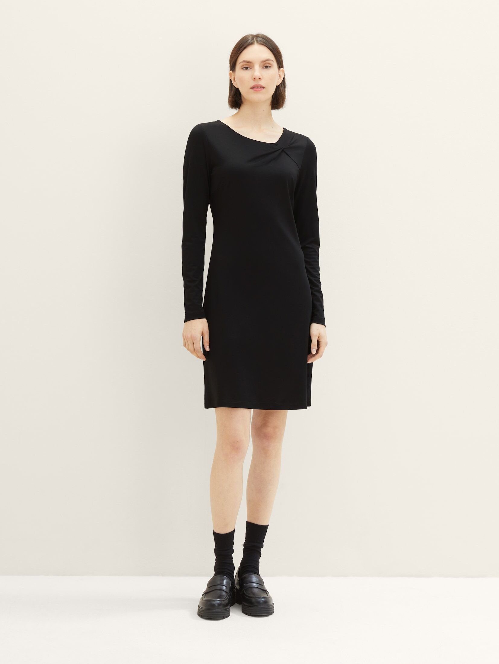 Tom Tailor Jerseykleid Kleid Mit Knotendetail Unser Model Ist 179 Cm
