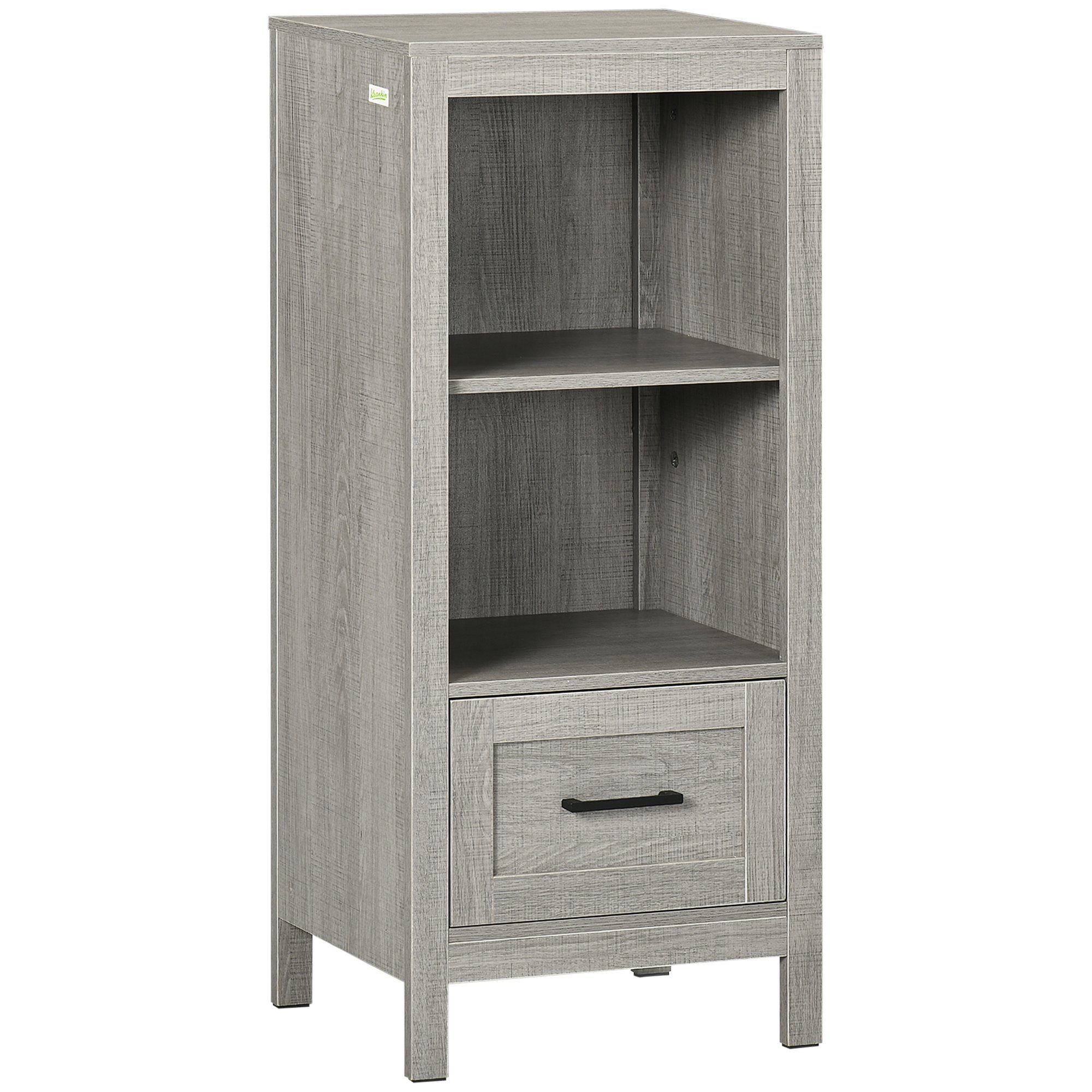 Kleankin Badkommode Mit 1 Schrankfach 2 Regale Holzoptik 40 Cm × 30 Cm