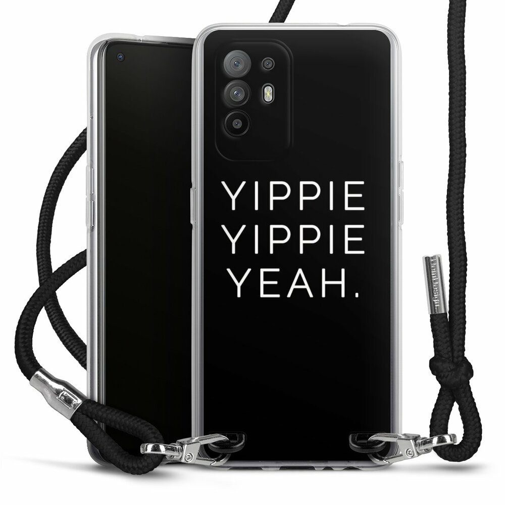 Deindesign Handyhülle Yippie Yippie Yeah Black Oppo A94 5g Handykette