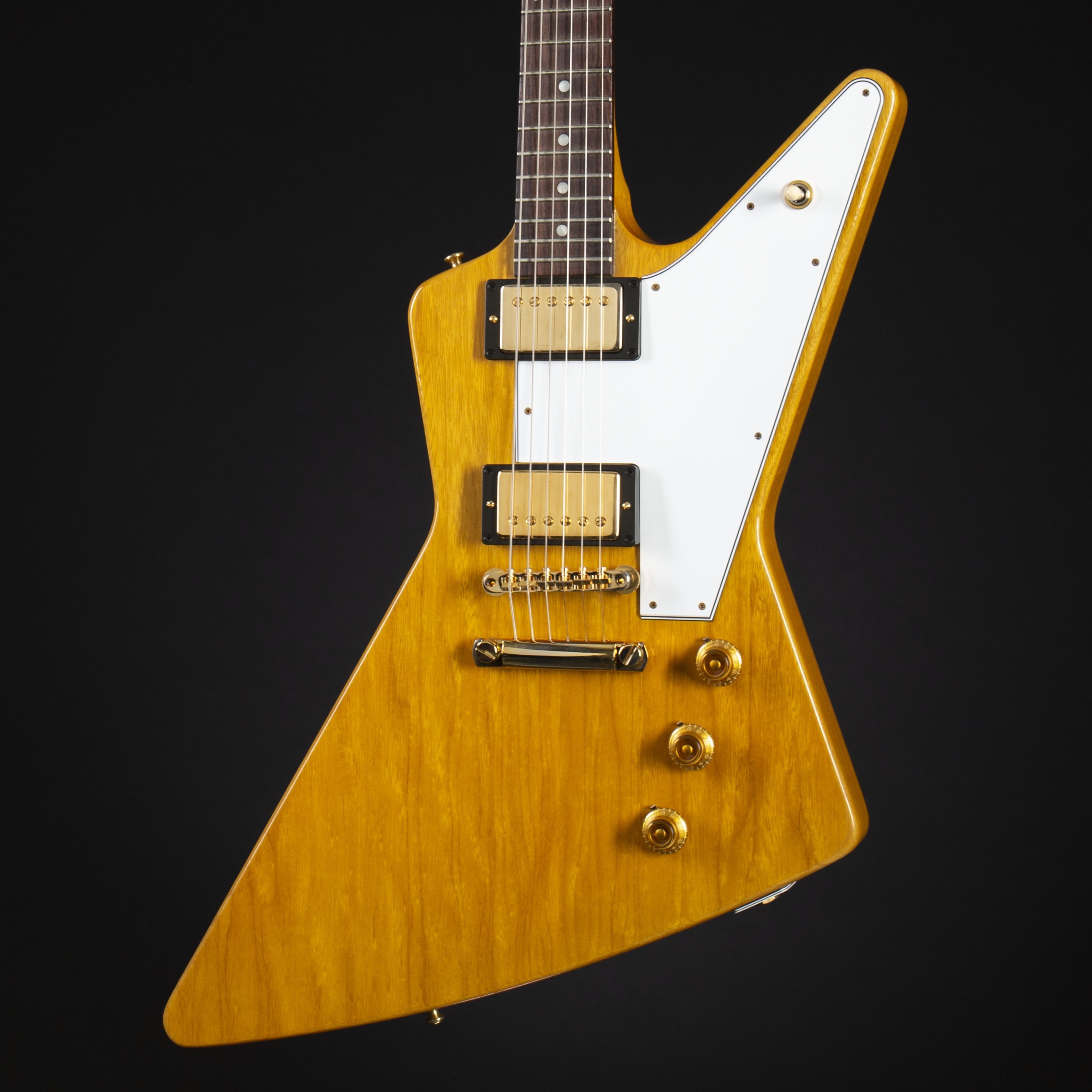 Gibson E-Gitarre, 1958 Korina Explorer Reissue Natural White Pickguard ...