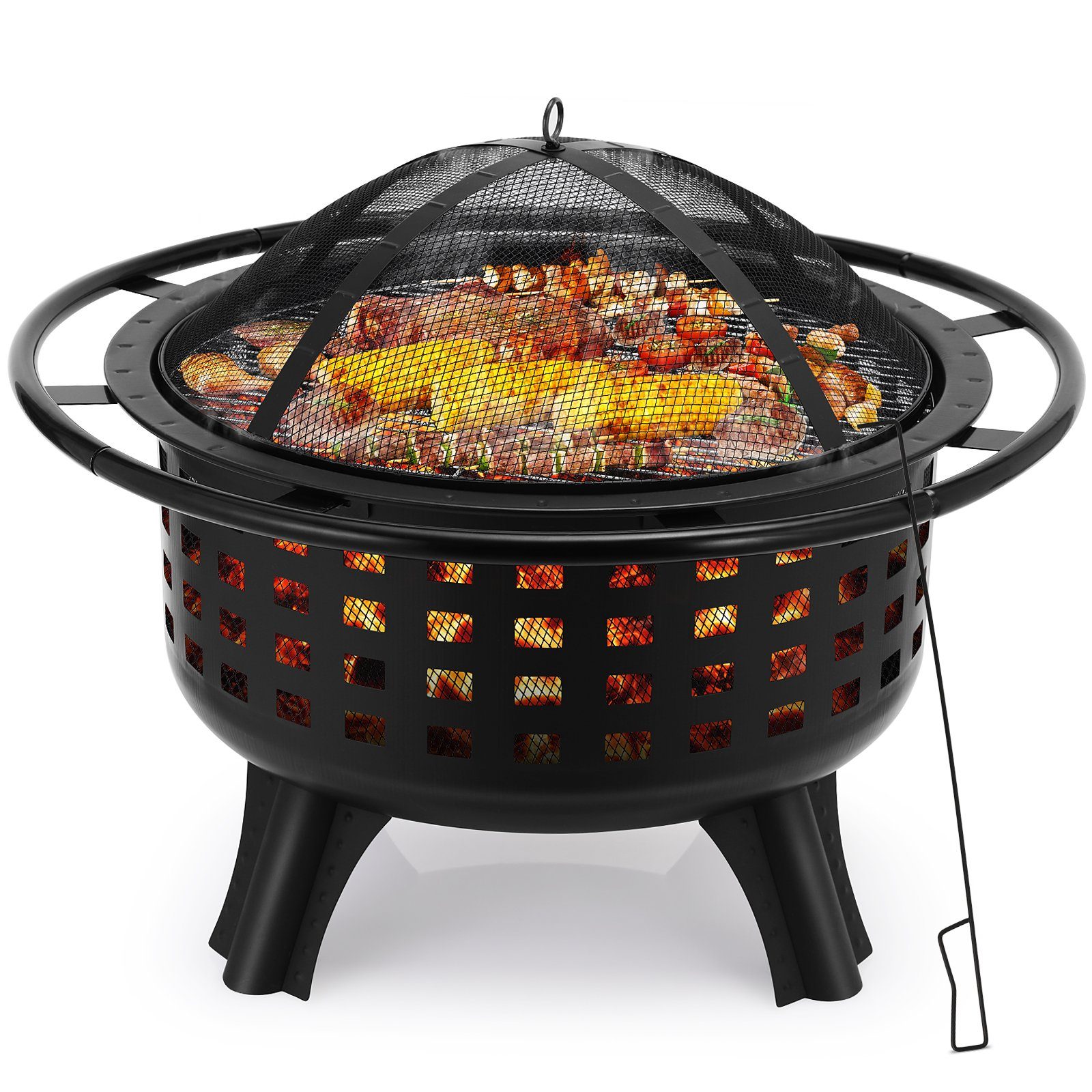 Feuerschale Mit Grill Und Funkenschutz
