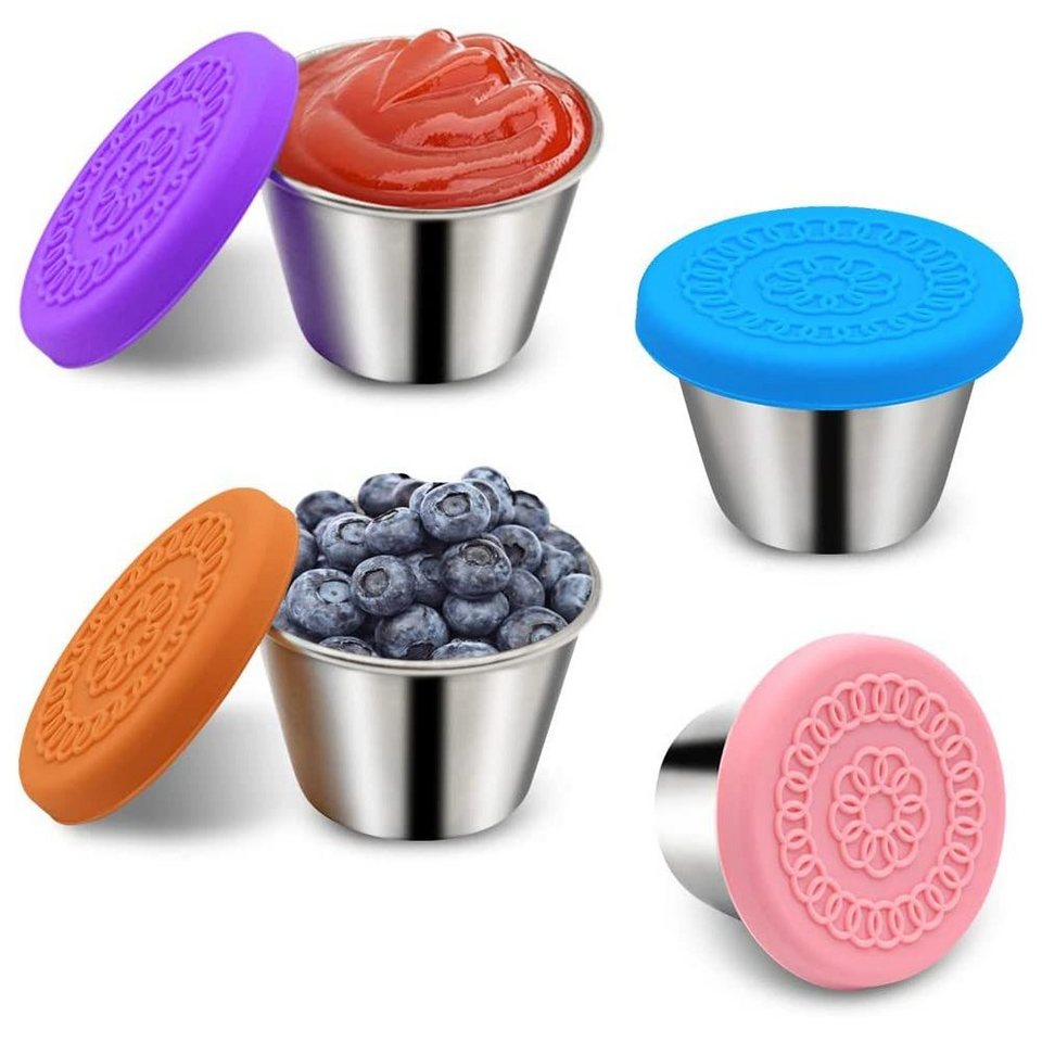 Zggzerg Gewürzbehälter Kleine Edelstahl Salatdressing Behälter Mit
