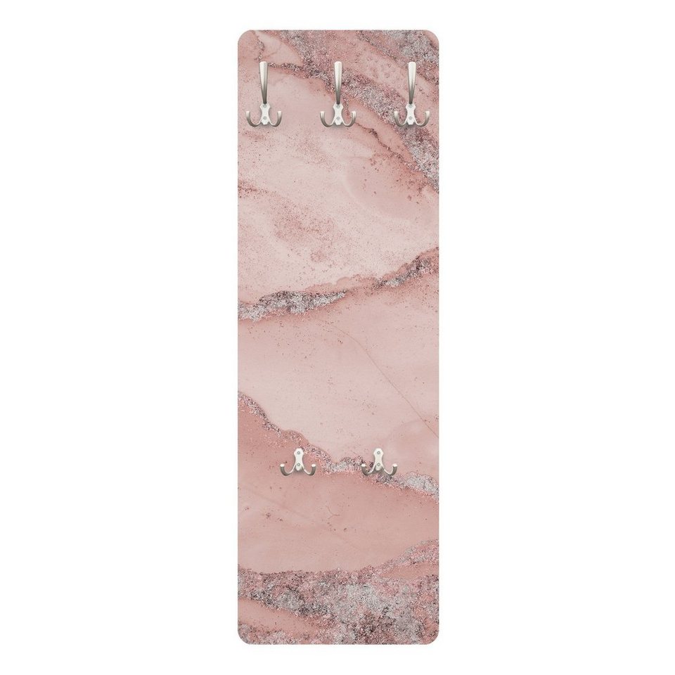 Bilderdepot24 Garderobenpaneel Rosa Abstrakt Steinoptik Muster