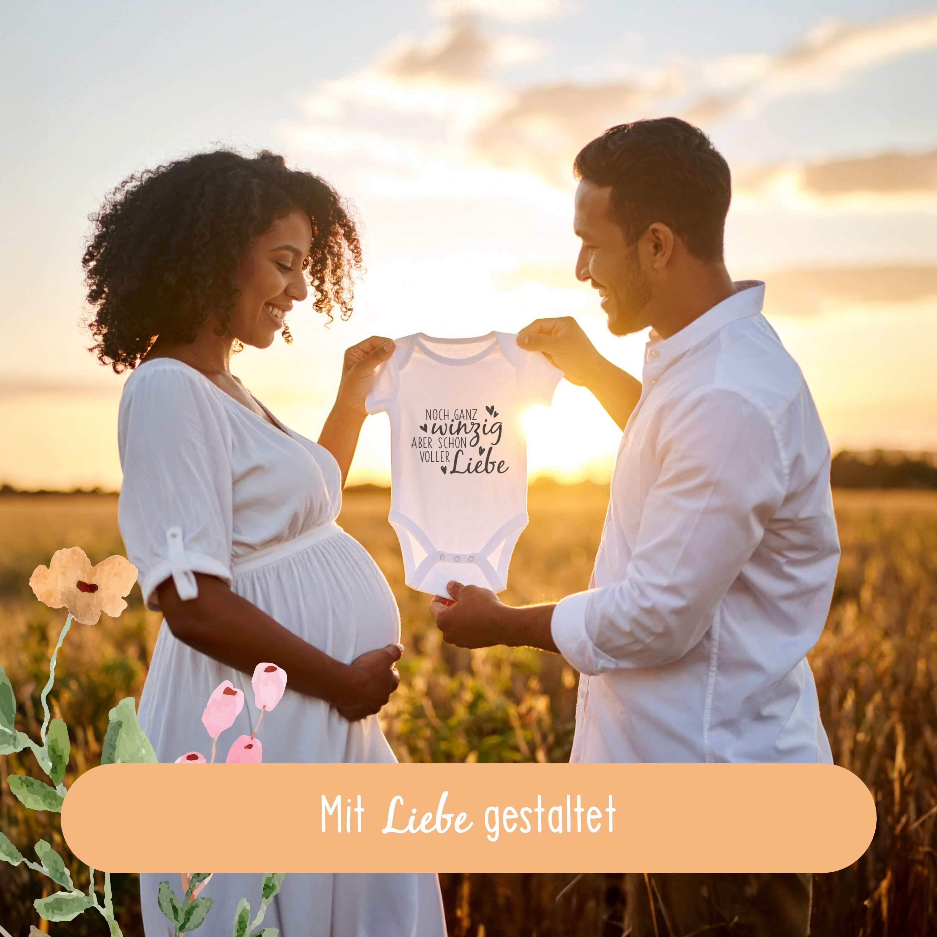 Amari Babydollshirt AMARI ® Babystrampler zur Schwangerschaft Verkünden ...