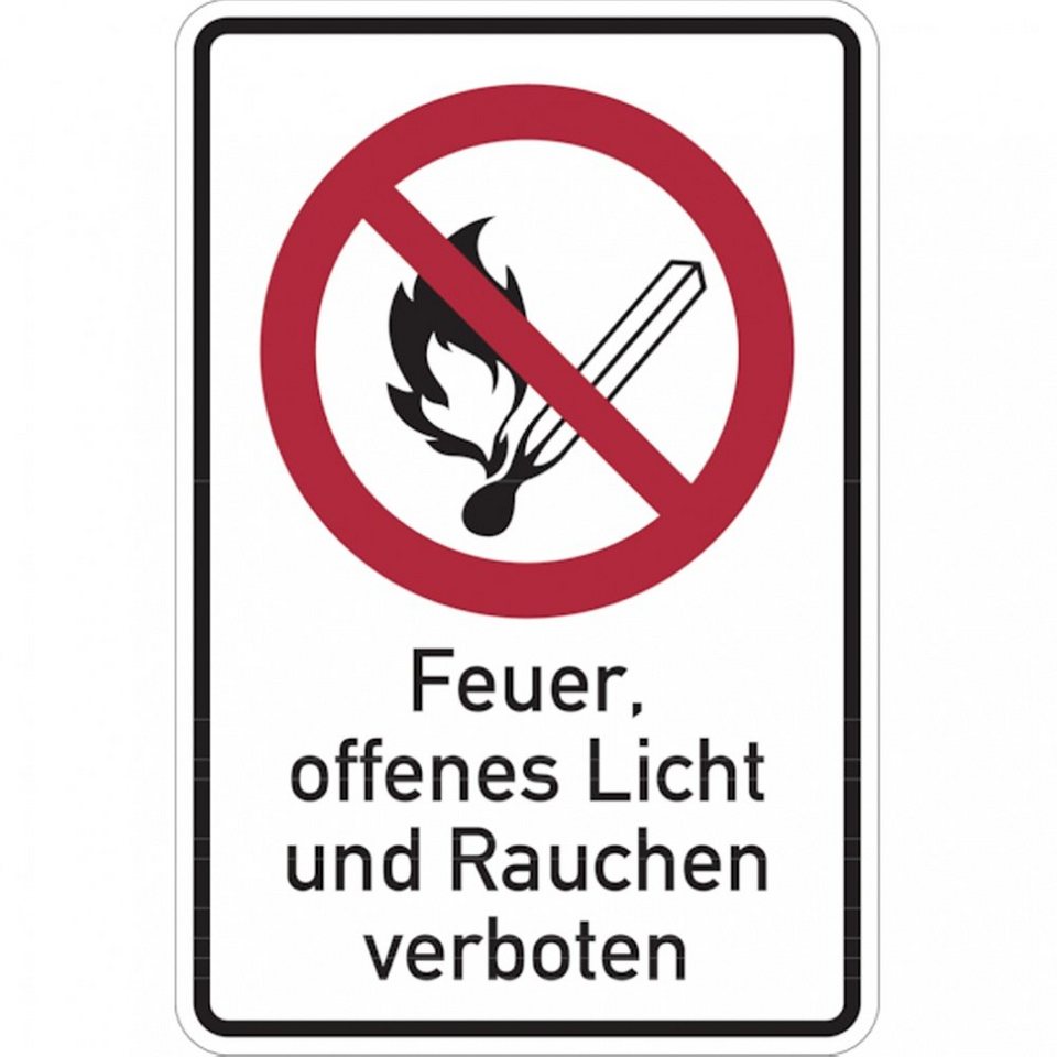 König Werbeanlagen Hinweisschild Verbot, Feuer, offenes Licht und ... König Werbeanlagen Hinweisschild Verbot, Feuer, offenes Licht und ...