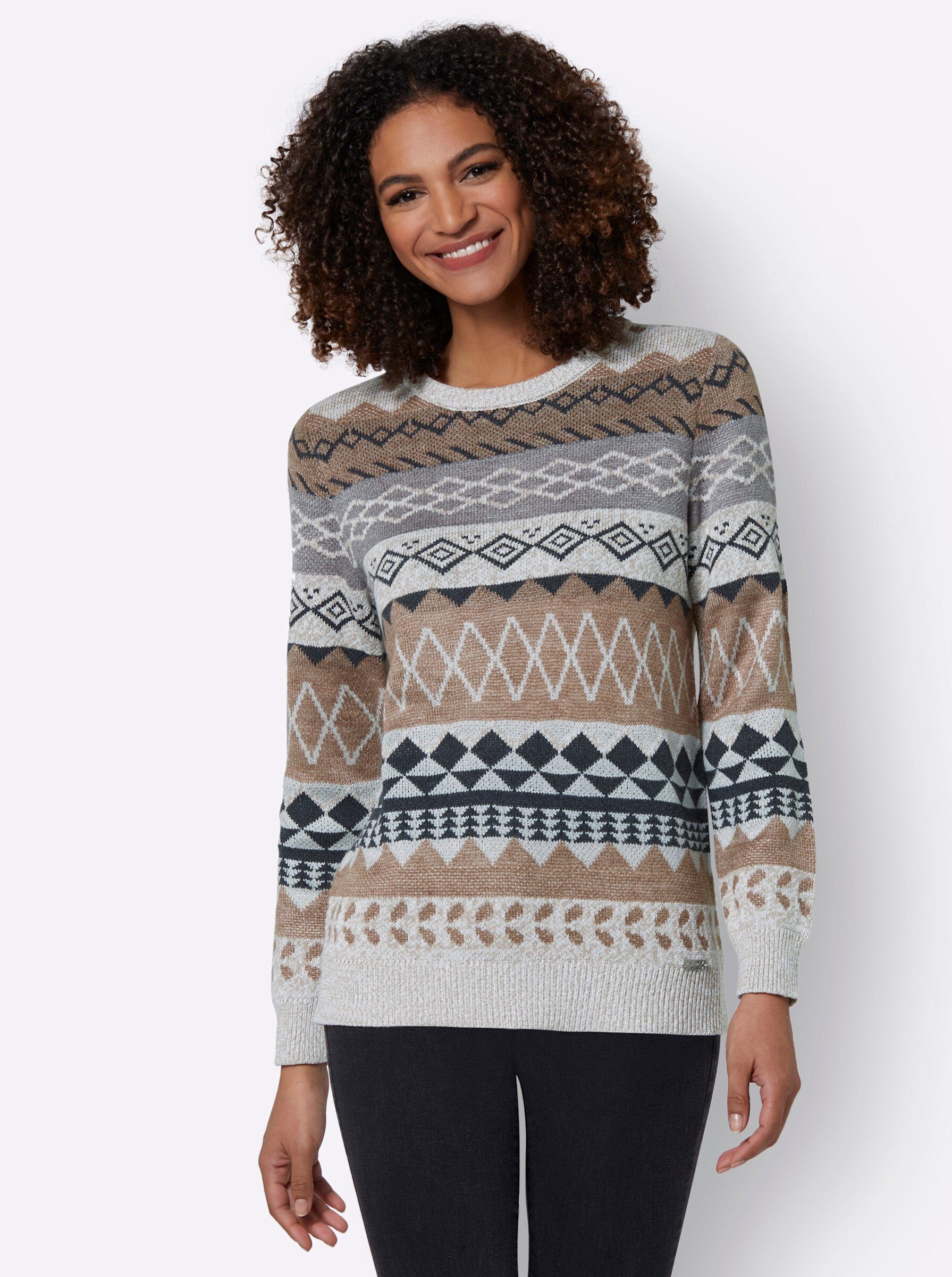 Witt Strickpullover Langarm Pullover Mit Rippbündchen An Saum Und Ärmel