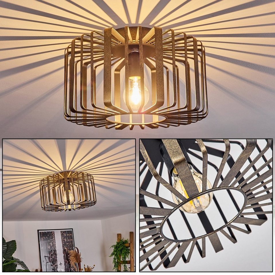 Hofstein Deckenleuchte Aidone Runde Deckenlampe Aus Metall In