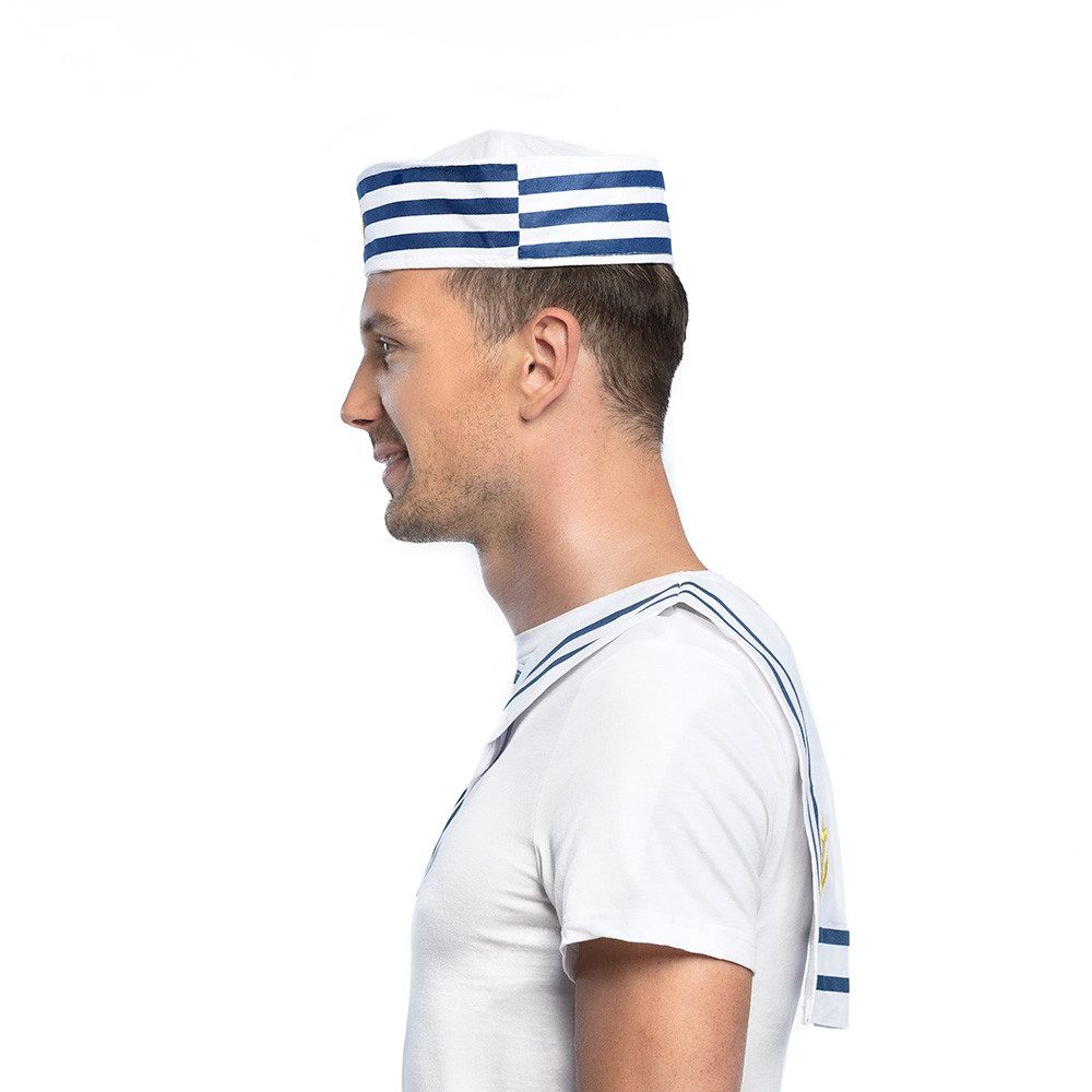 Boland Kostüm Matrose Navy Set Hut und Kragen, Faschingskostüm ...