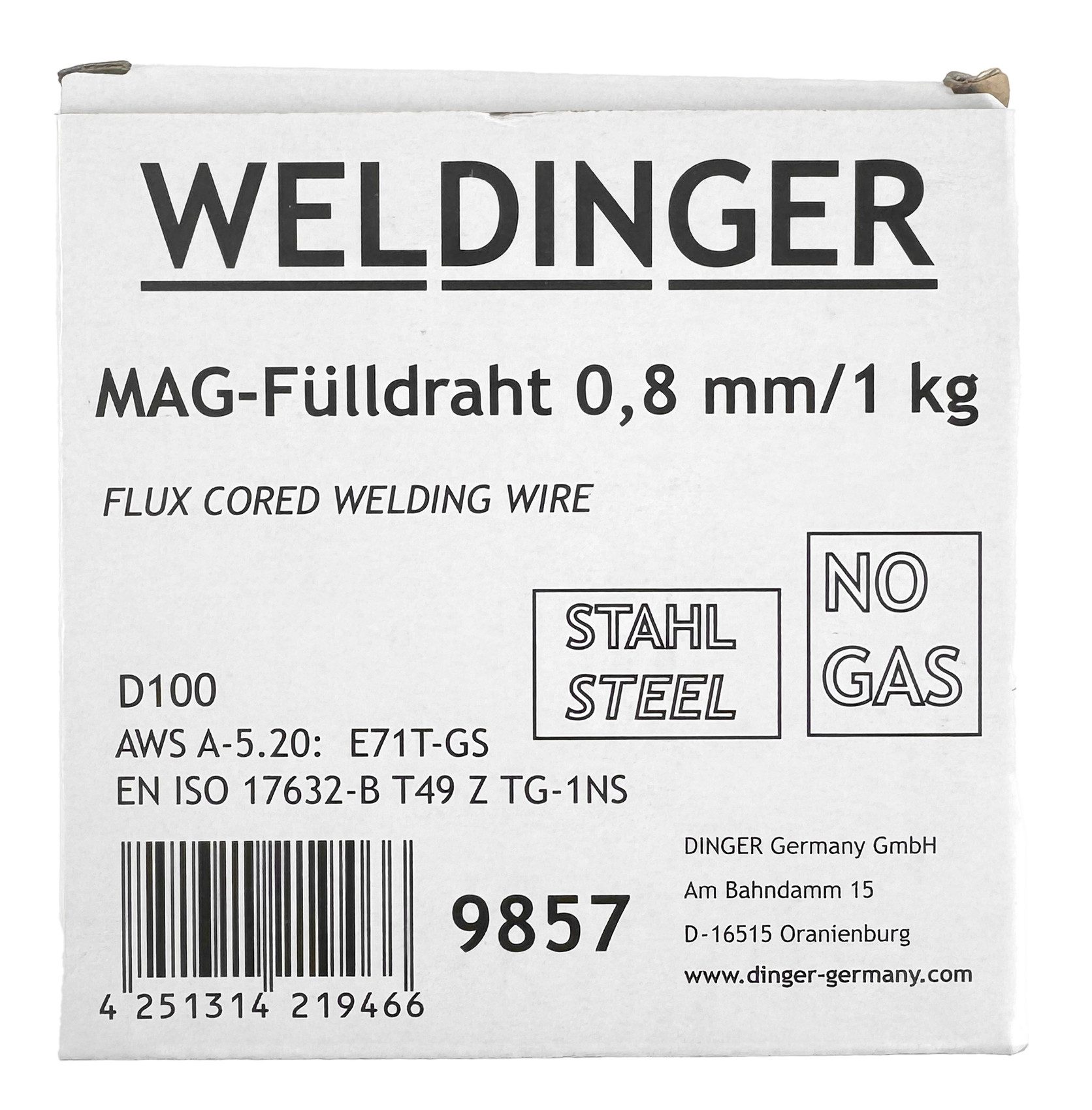 WELDINGER Fülldrahtschweißgerät mit Fülldraht Komplettset ME 130 mini ...