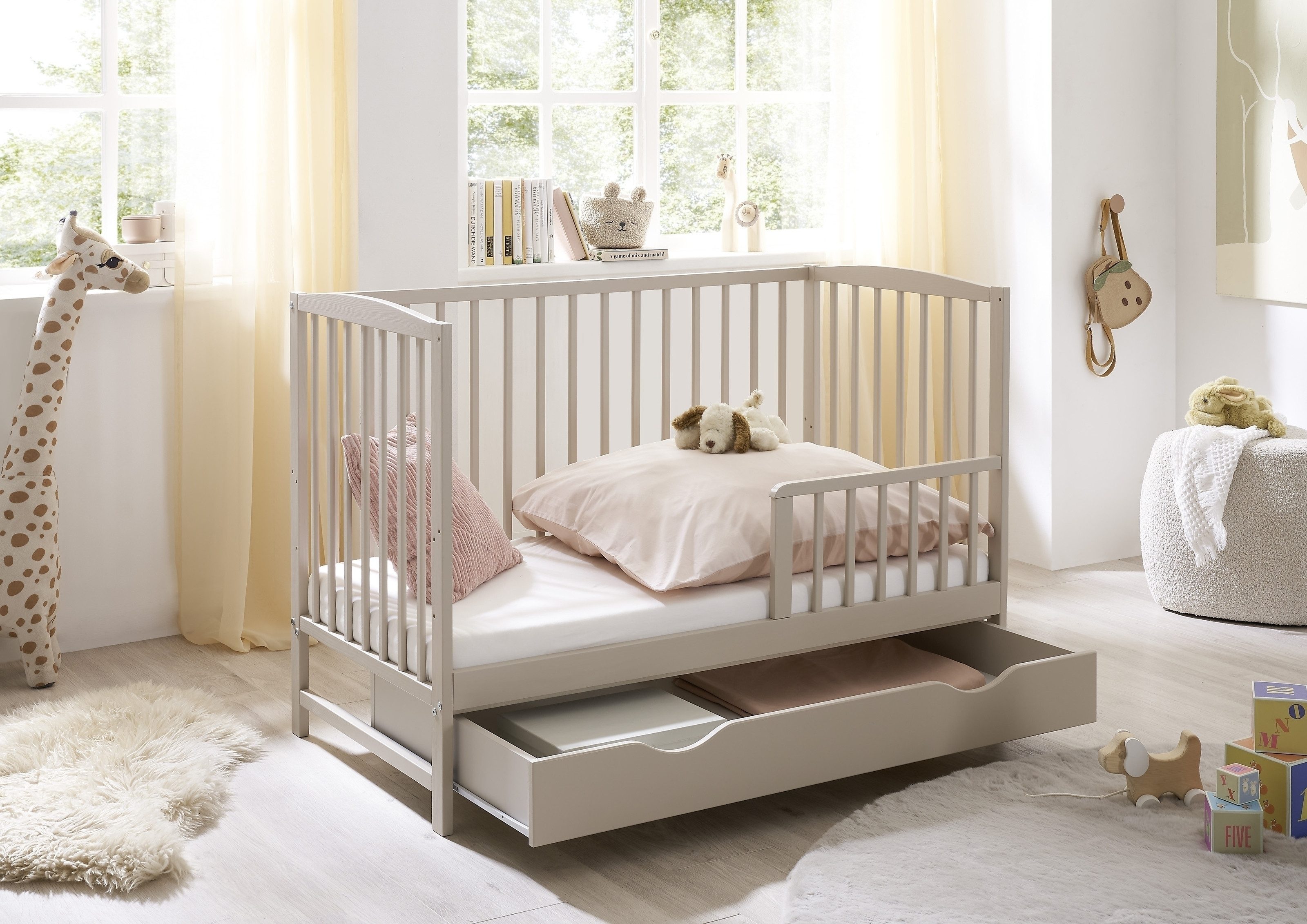 PREISBRECHER Babybett TEFFY, in Kaschmir, Nadelholz massiv ...