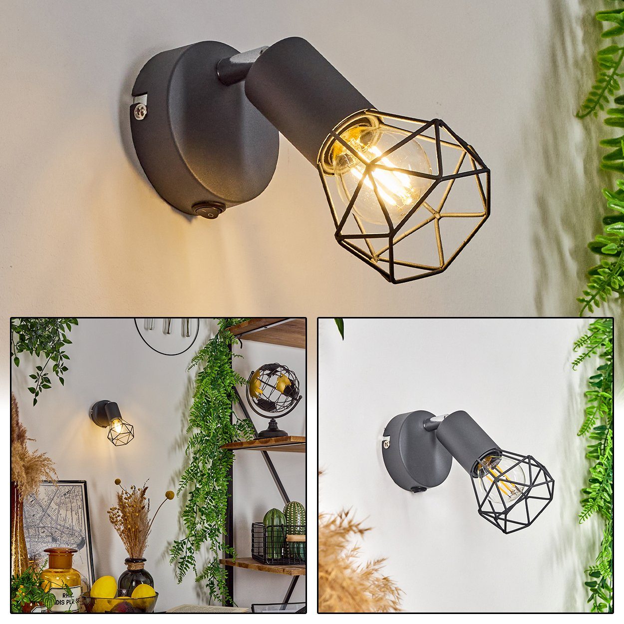 Hofstein Wandleuchte Borio 1 Flammige Wandlampe Aus Metall In