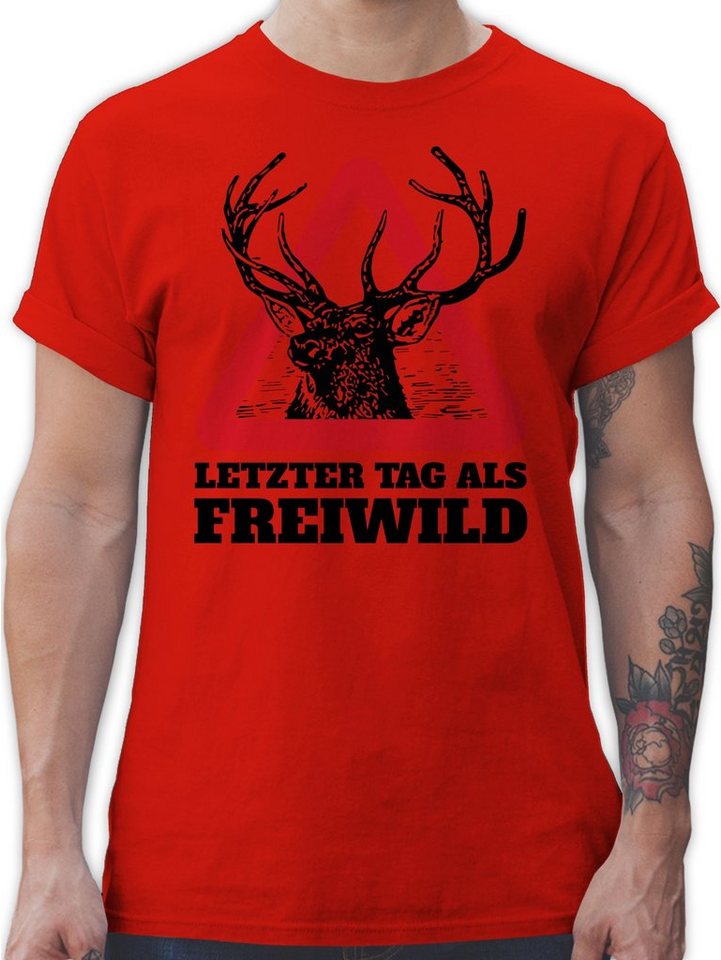 Shirtracer T Shirt Letzter Tag Als Freiwild Jga Männer Herren