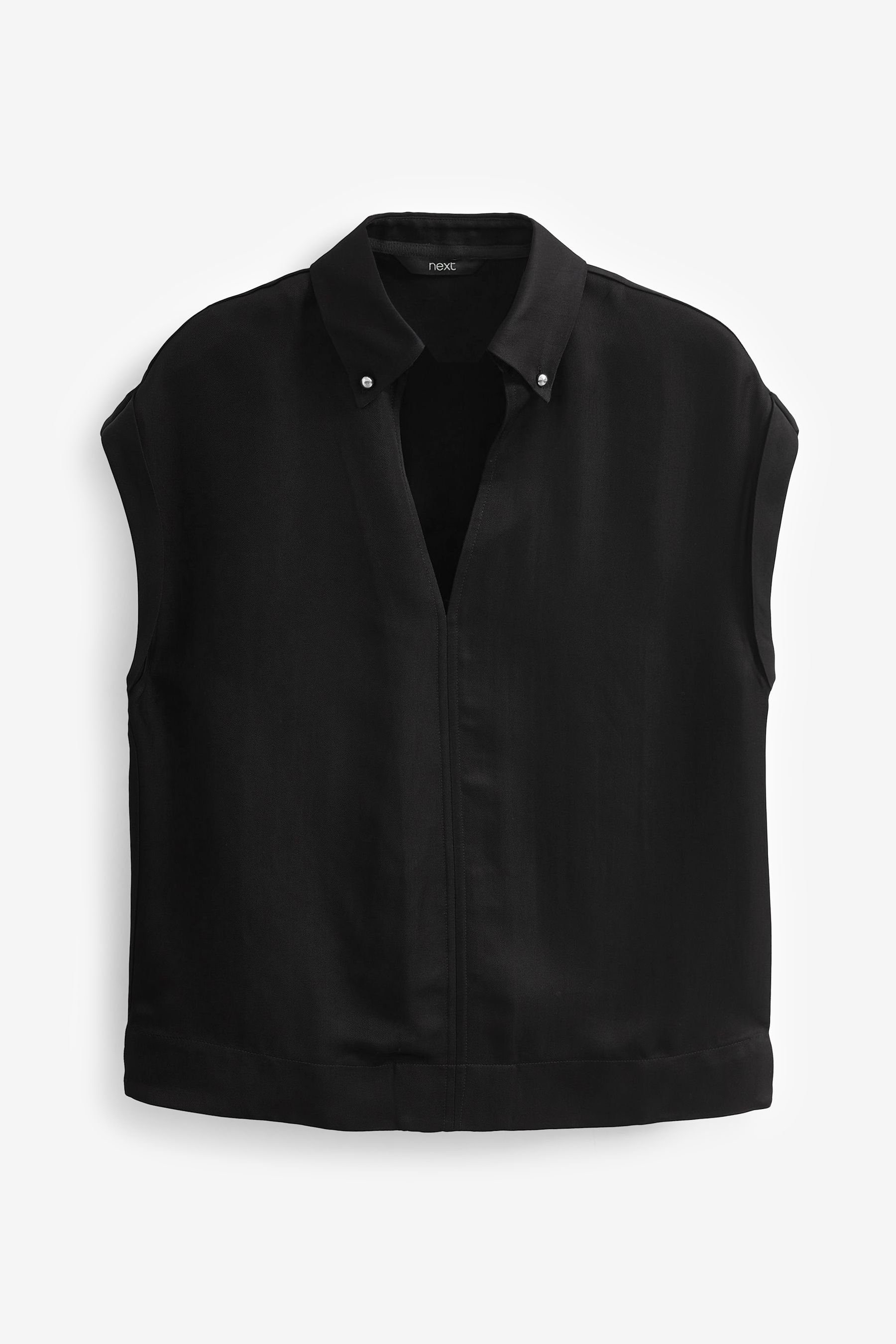 Next Kurzarmbluse Premium Bluse Mit V Ausschnitt Und Kurzen Ärmeln 1 Tlg