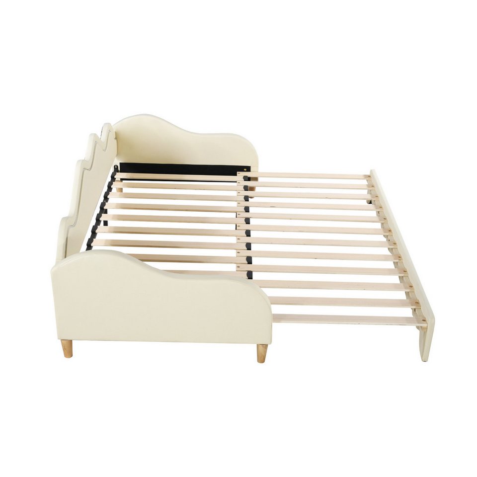 Rutaqian Schlafsofa Daybett 90x190cm Mit Rollbett Einzelbett