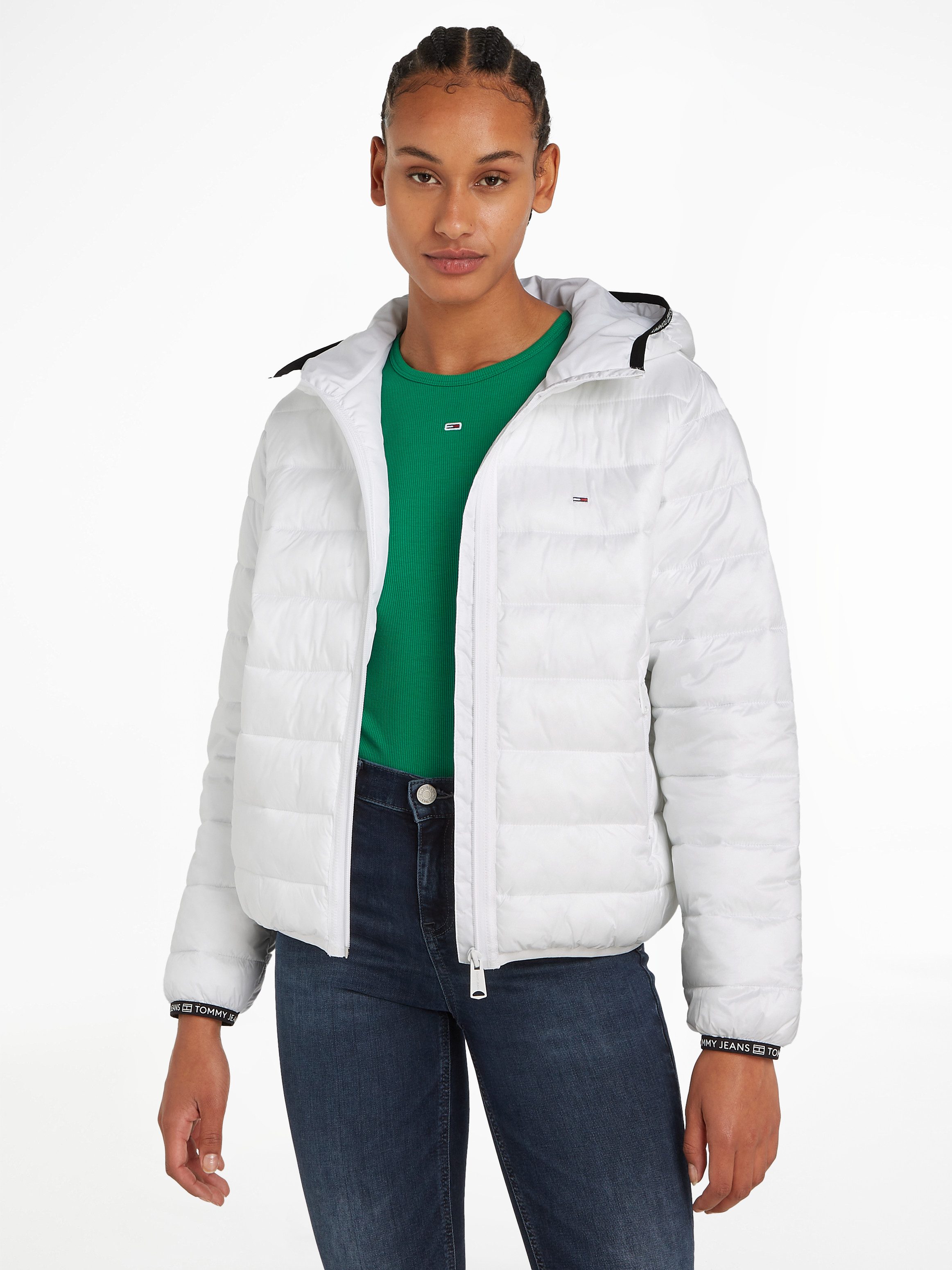 Tommy Jeans Steppjacke TJW QUILTED TAPE HOOD JACKET EXT mit Kapuze