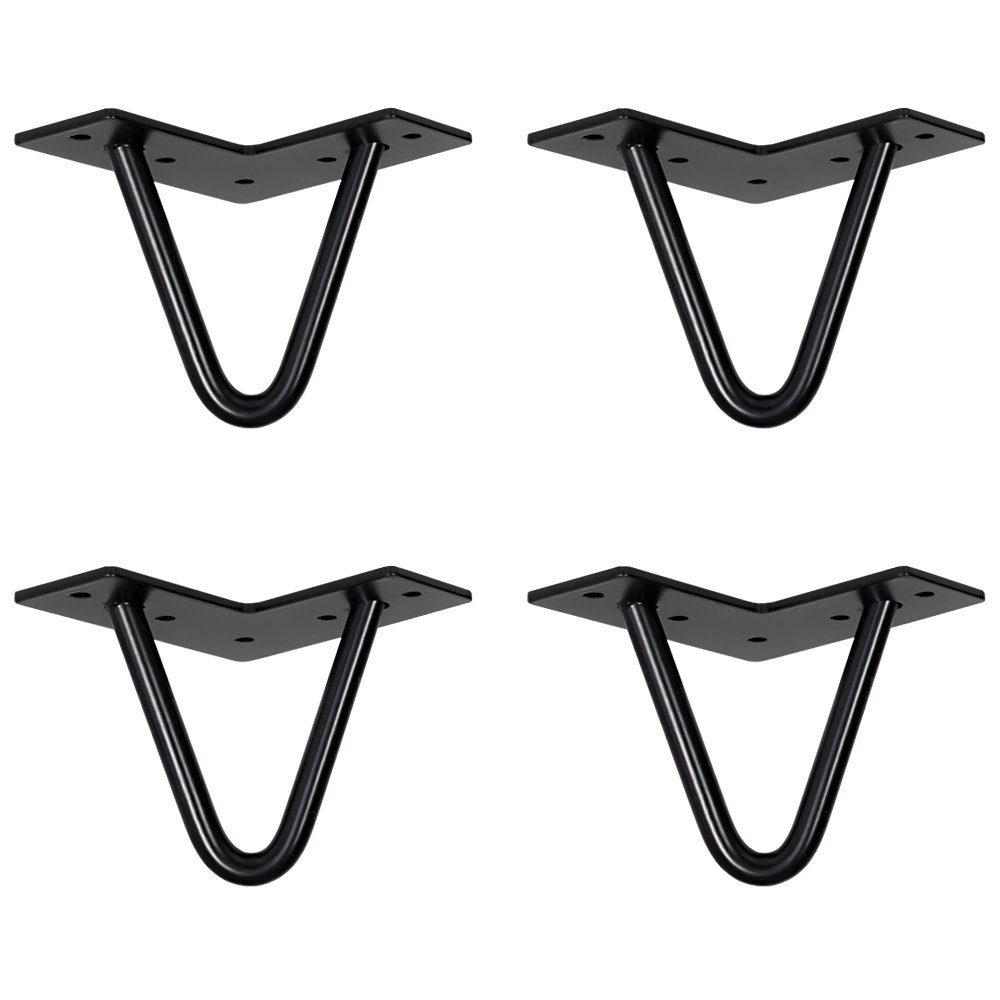 V2aox Tischbein Stahl 4er Set Tischbeine Haarnadel Möbelfuß