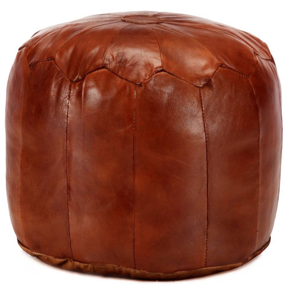 Vidaxl Polsterhocker Vidaxl Pouf Hellbraun 40 X 35 Cm Echtes